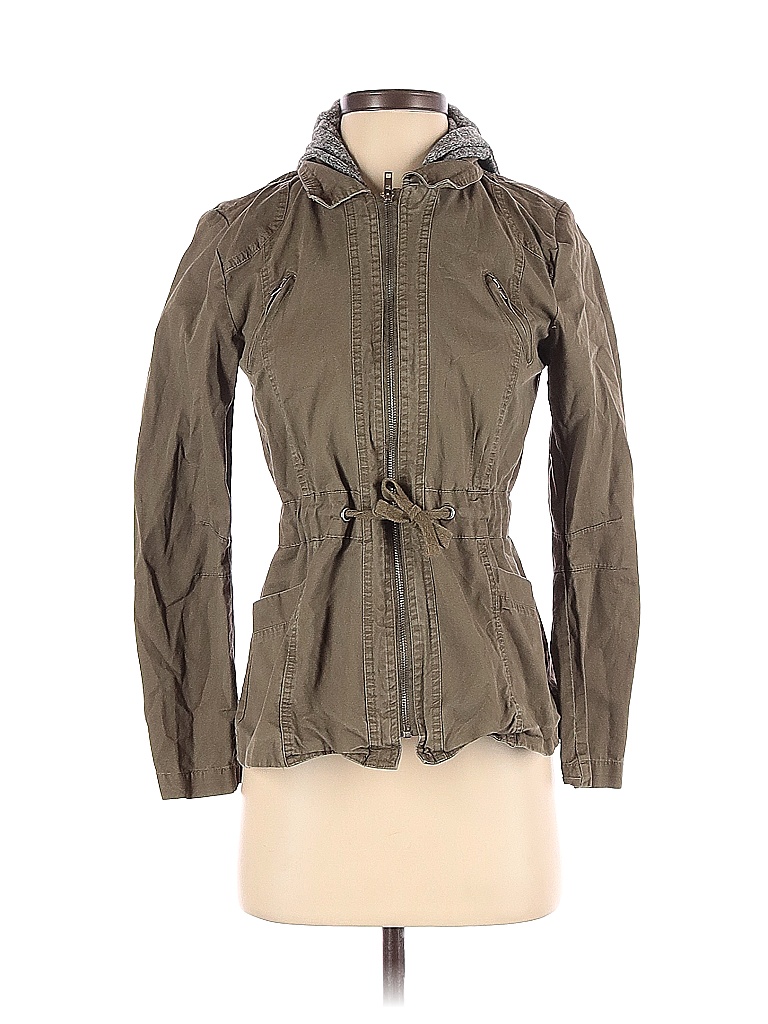 Love Tree 100% Cotton Solid Colored Green Jacket Size S - 84% off | thredUP
