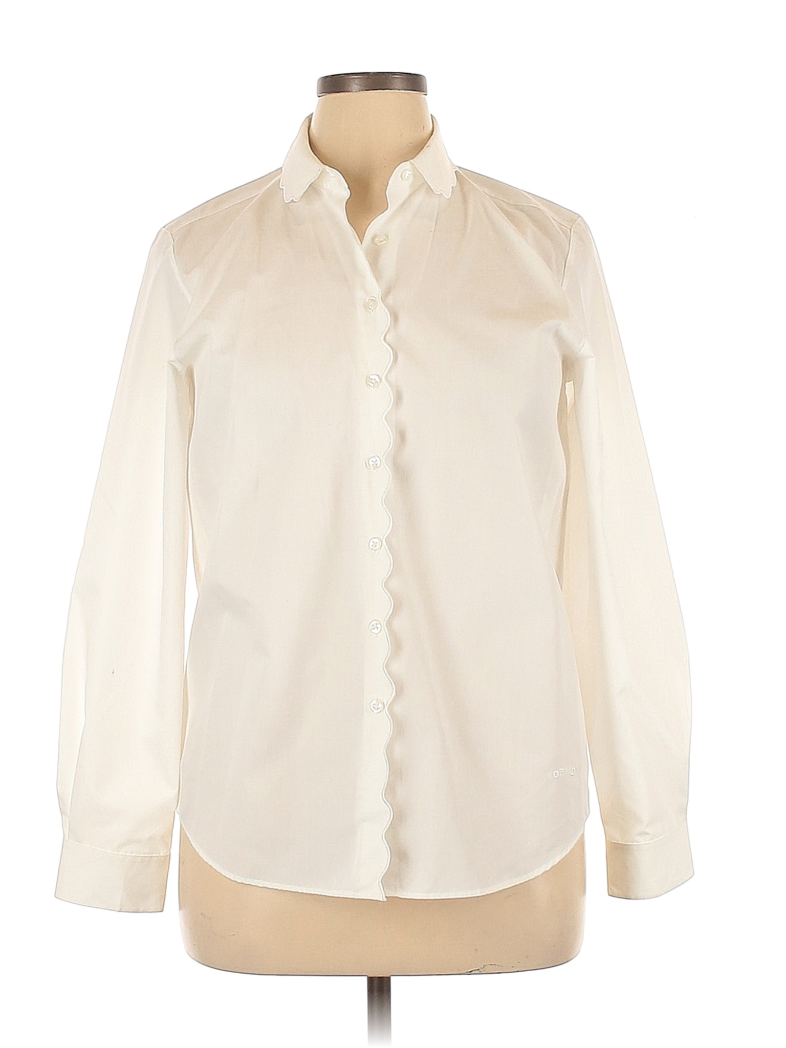 Orvis Solid Ivory White Long Sleeve Button-Down Shirt Size 14 - 64% off | thredUP