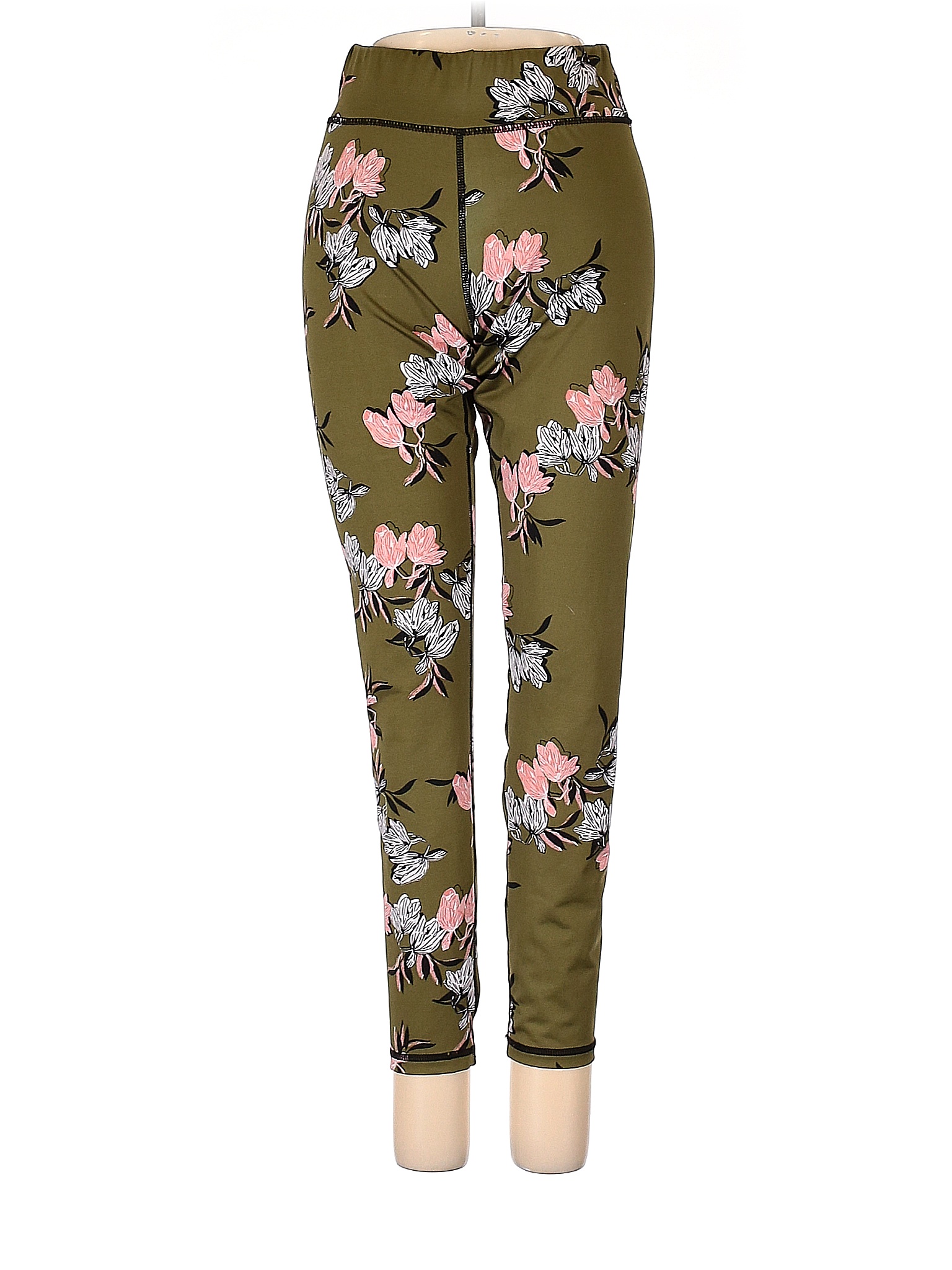 Mink Pink Floral Green Active Pants Size S - 77% off | thredUP