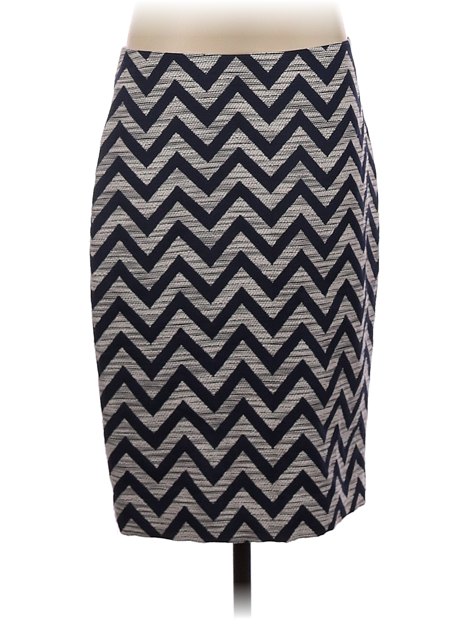 The Limited Chevron Herringbone Chevron Multi Color Blue Casual Skirt