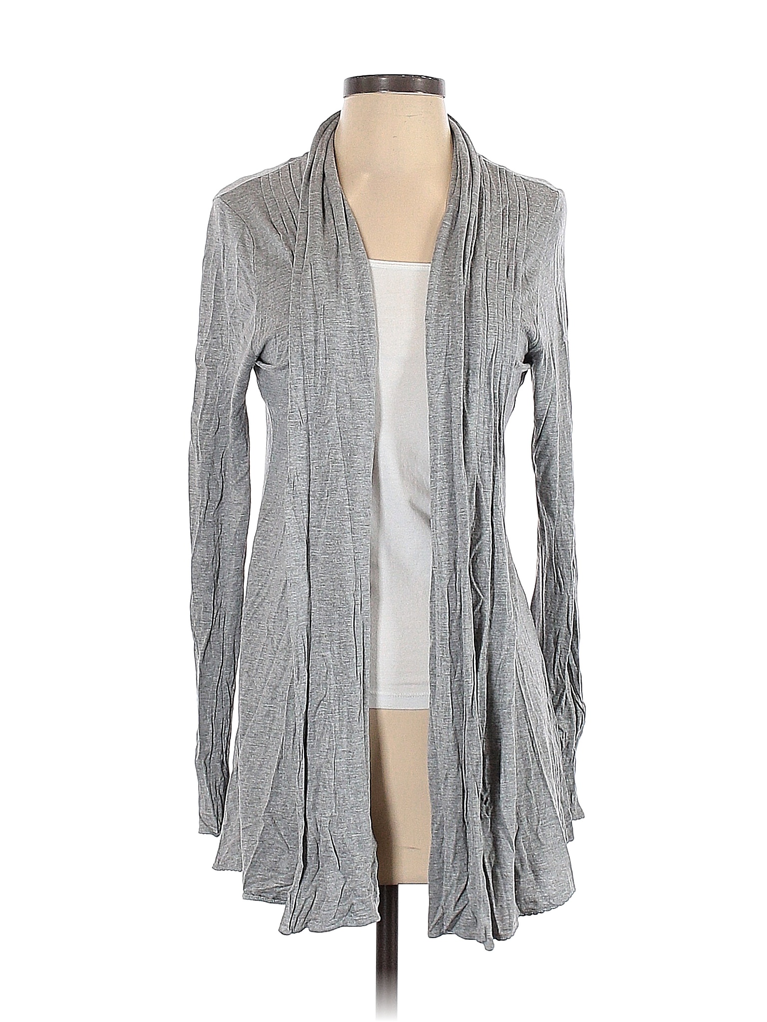 Kische Solid Color Block Gray Cardigan Size S - 90% off | thredUP
