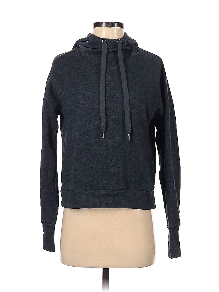 90 Degree by Reflex Solid Black Blue Pullover Hoodie Size S - 80% off ...