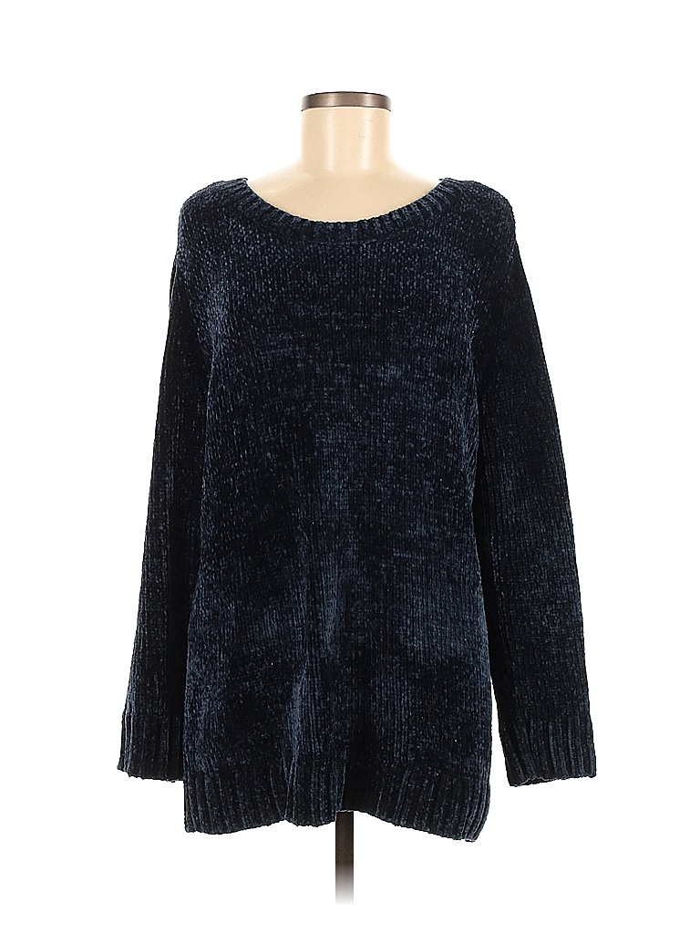 Orvis 100% Polyester Solid Black Blue Pullover Sweater Size L - 77% off ...