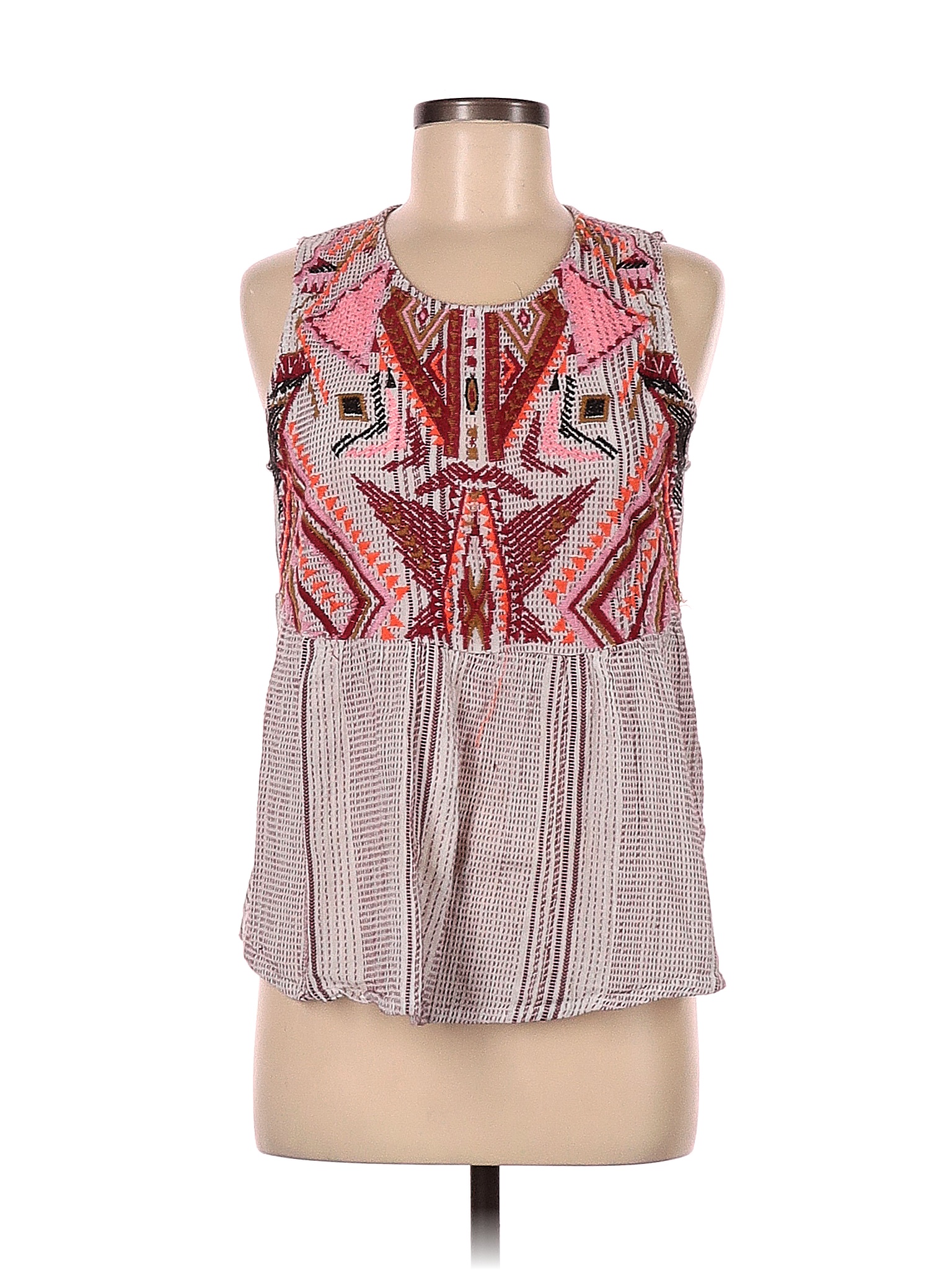 Dolan 100% Cotton Multi Color Red Sleeveless Blouse Size M - 78% off ...
