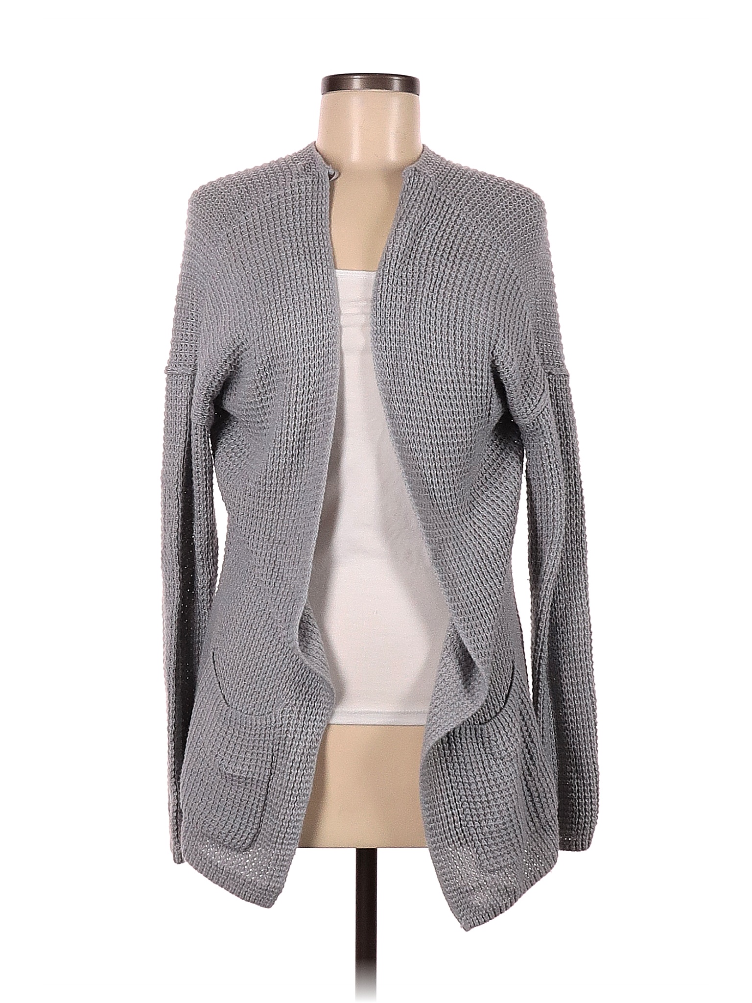 Garage Solid Gray Cardigan Size M - 64% off | thredUP