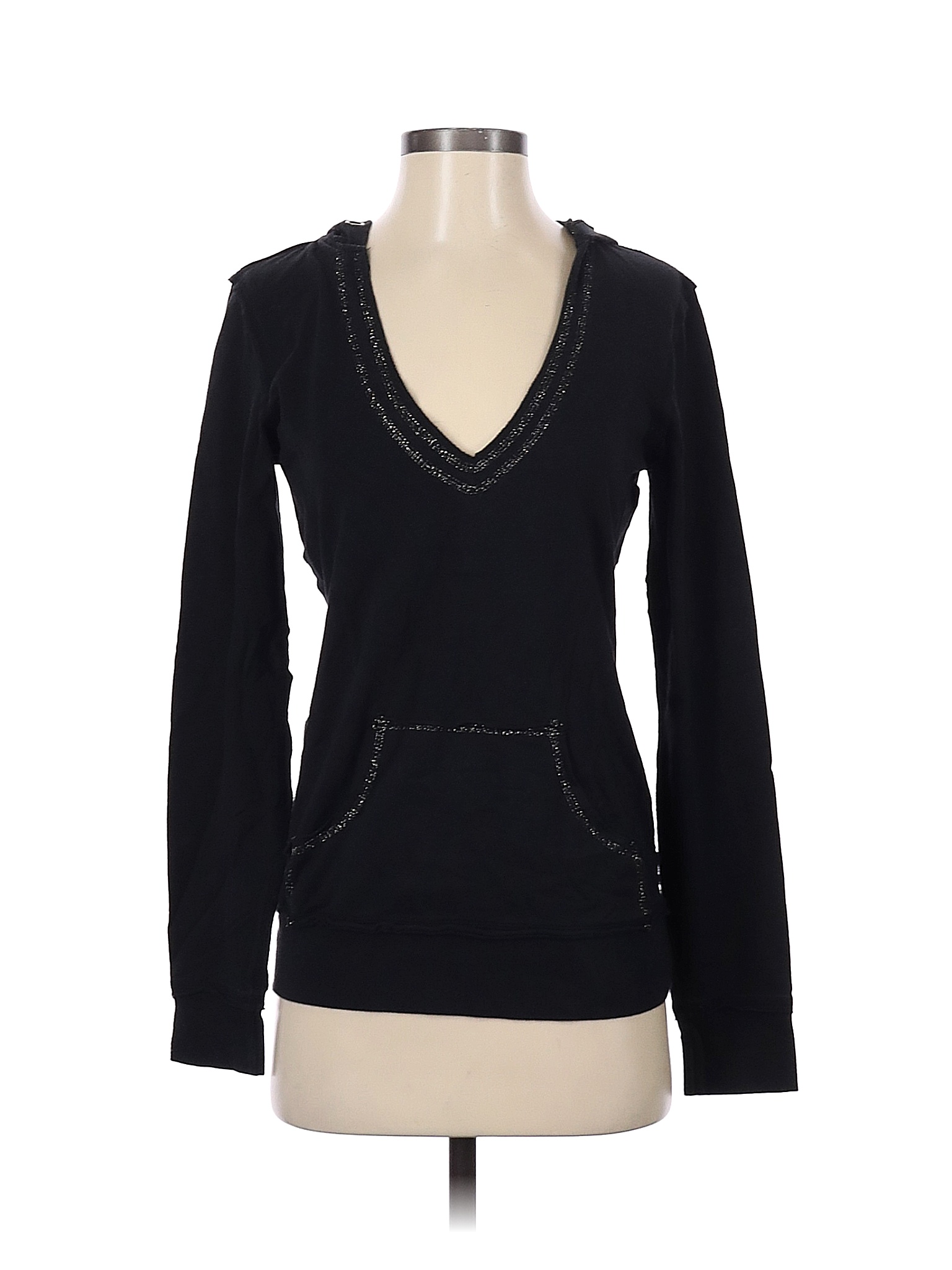 Maurices Solid Black Pullover Hoodie Size S - 80% off | thredUP