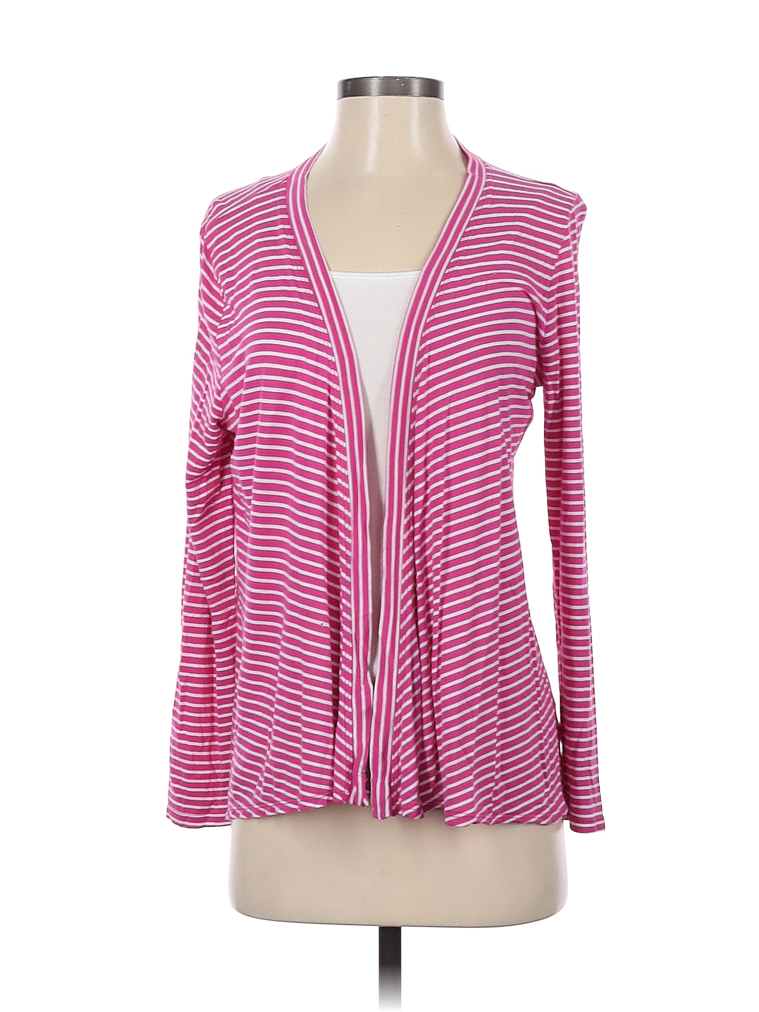 Talbots Stripes Color Block Pink Cardigan Size S 92 Off Thredup