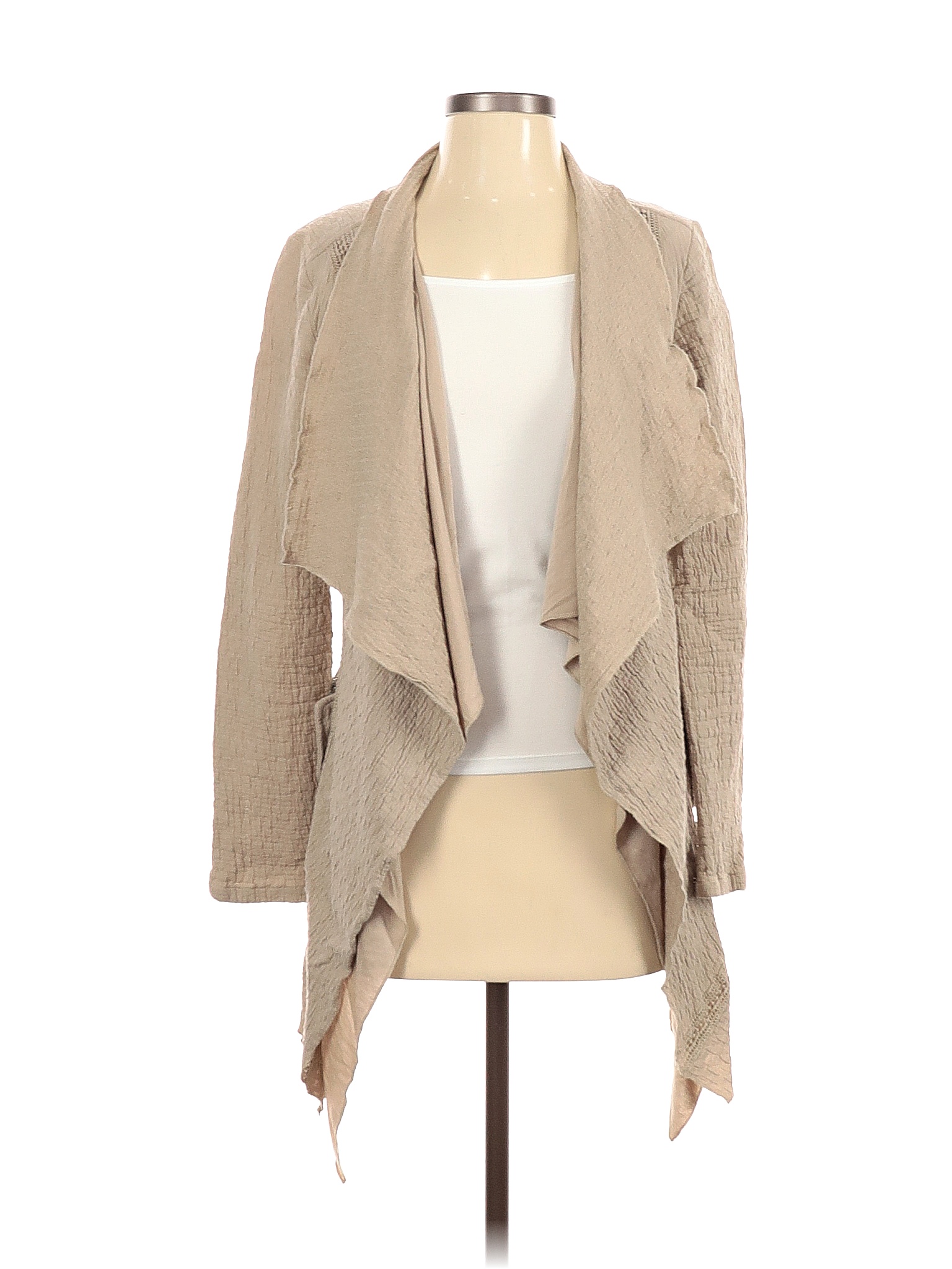 MONORENO 100% Cotton Solid Color Block Tan Cardigan Size S - 85% off ...