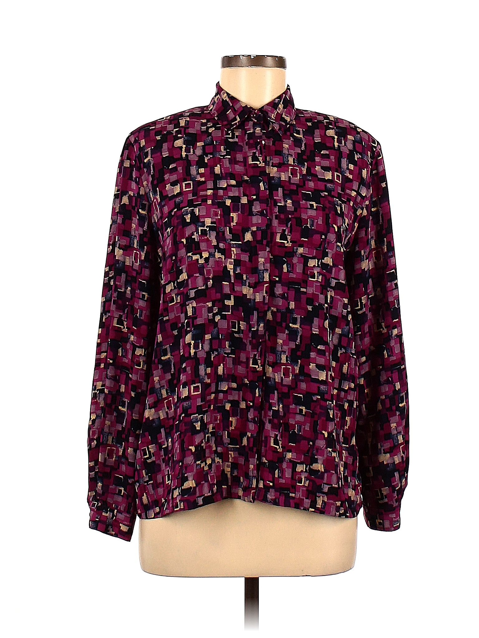 Koret Floral Purple Long Sleeve Blouse Size 8 - 89% off | thredUP