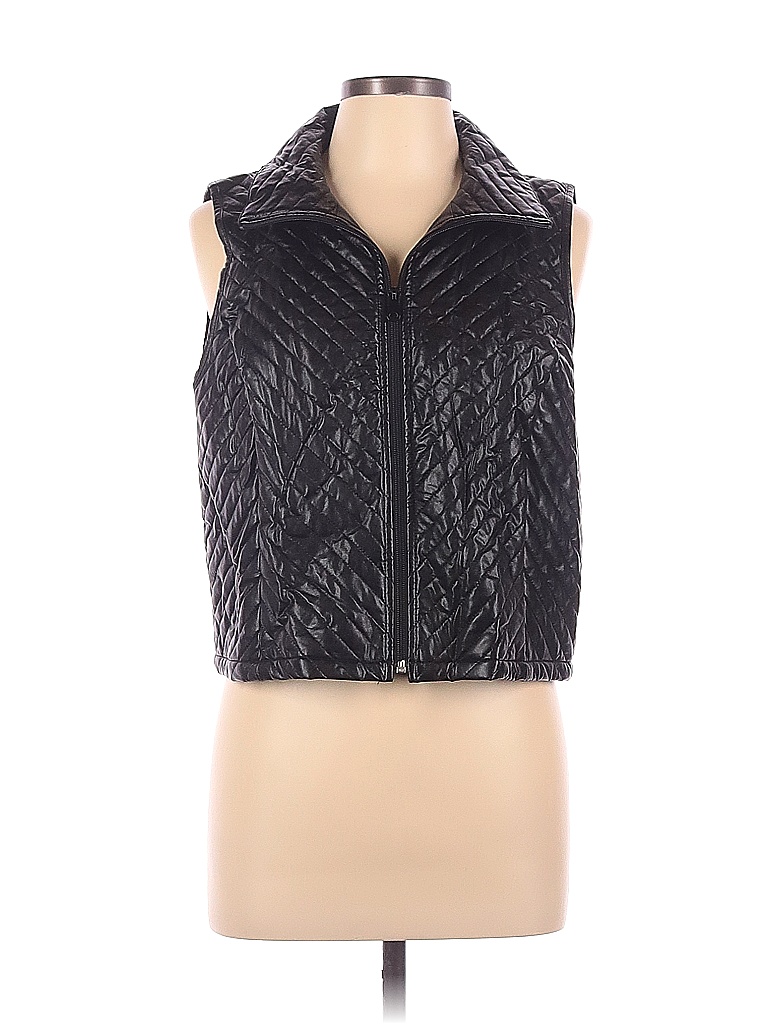 Zenergy by Chico's 100% Polyester Solid Black Vest Size Lg (2) - 80% off | thredUP