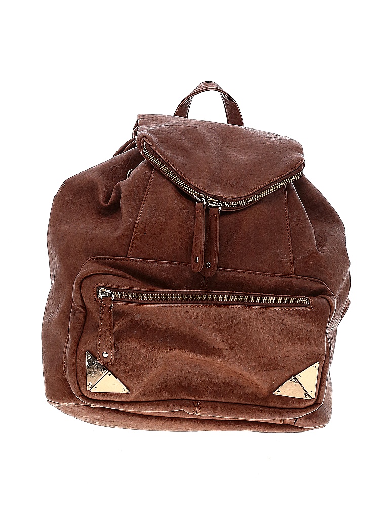 Street Level 100% Polyurethane Solid Brown Tan Backpack One Size - 44% ...