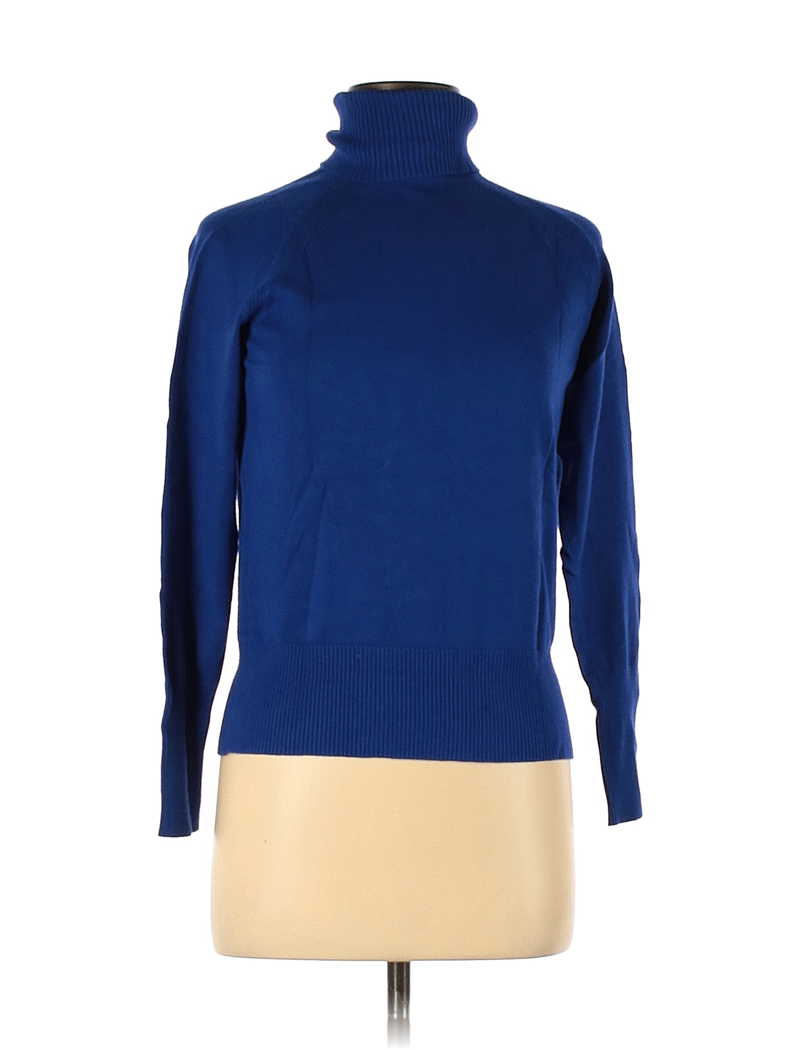Tribal Solid Blue Turtleneck Sweater Size M - 82% off | thredUP