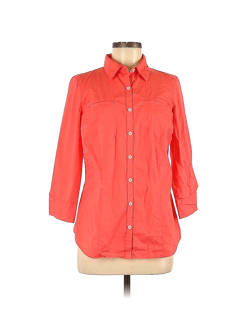 Van Heusen 100% Cotton Solid Pink Long Sleeve Button-Down Shirt Size M - 84% off | thredUP