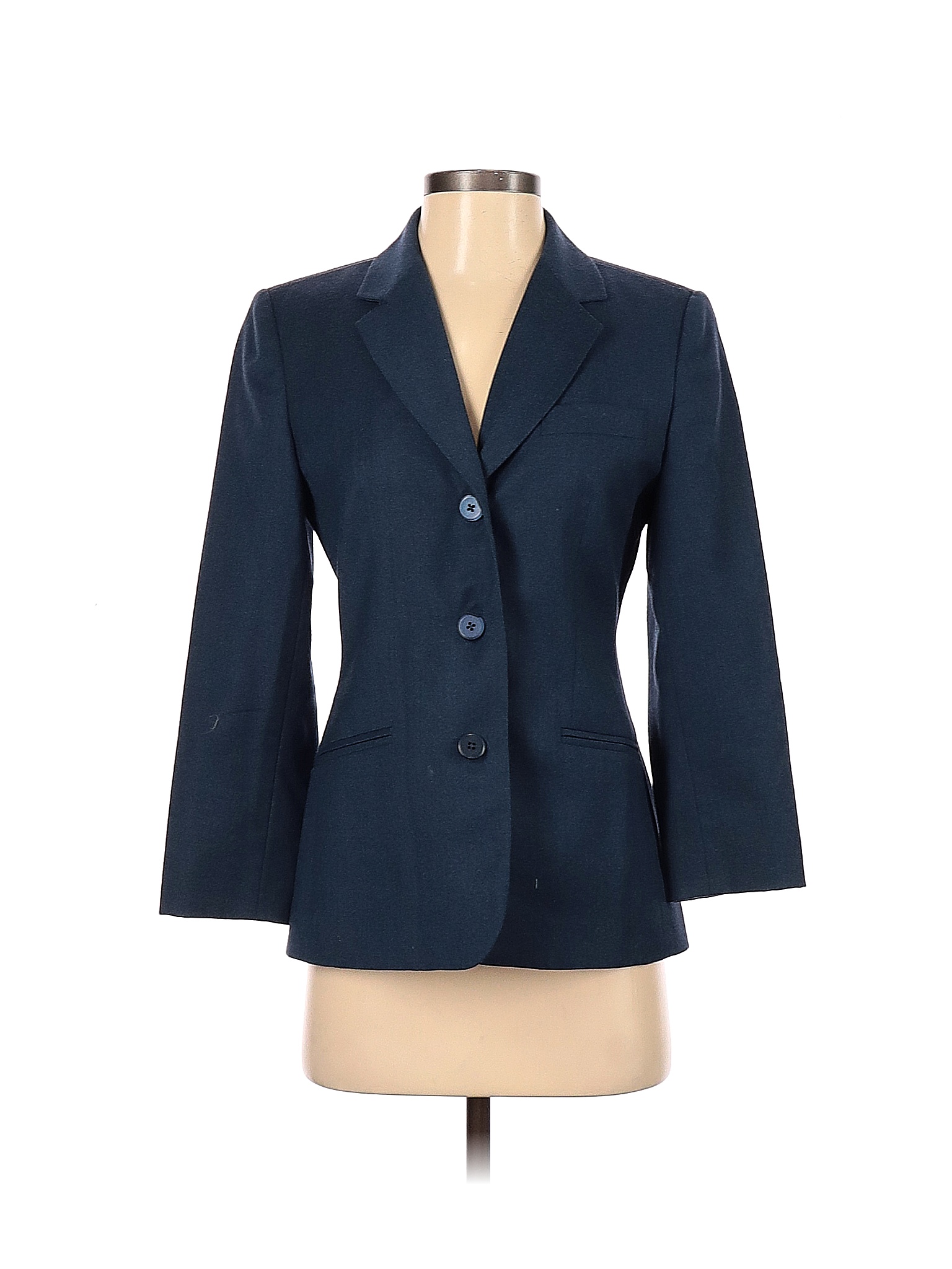 Talbots 100% Wool Solid Blue Wool Blazer Size 2 - 93% off | thredUP