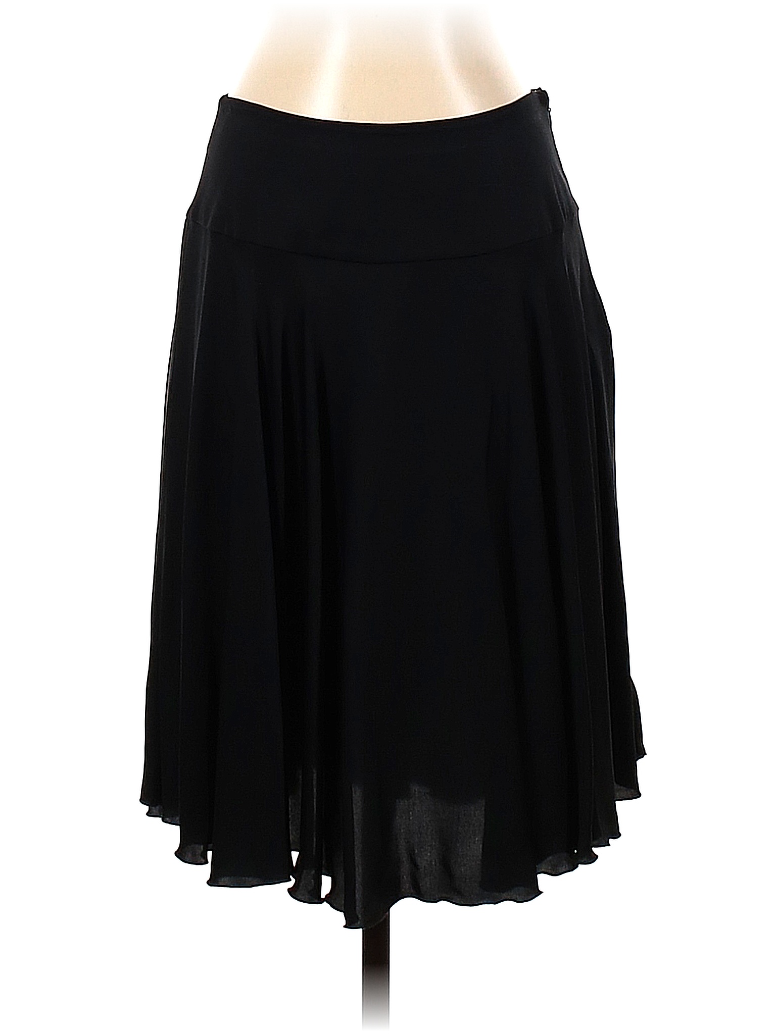 Spiegel Solid Black Silk Skirt Size 4 - 84% off | thredUP