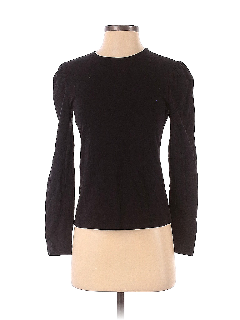 H&M Solid Color Block Black Long Sleeve Top Size S - 74% off | thredUP