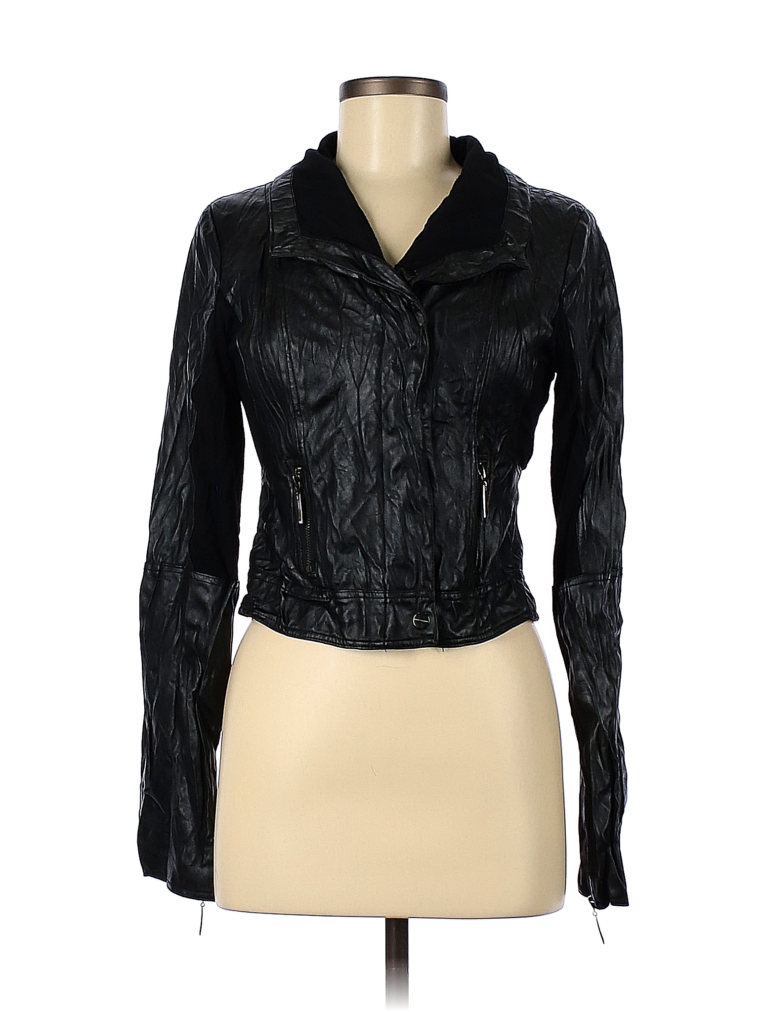 Urban Behavior Solid Black Faux Leather Jacket Size M - 67% off | thredUP