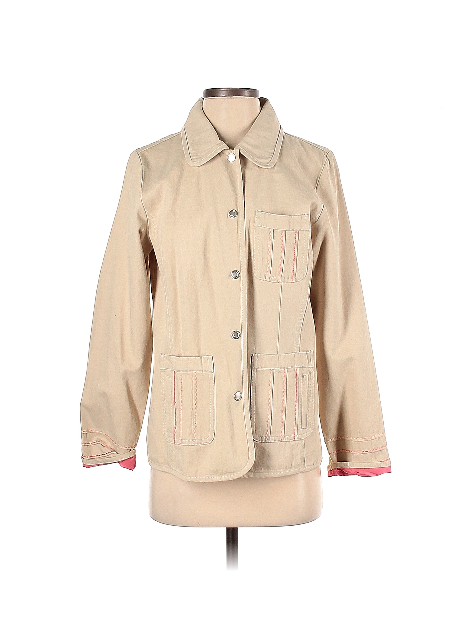 Denim & Co 100% Cotton Solid Colored Ivory Jacket Size S - 75% off ...