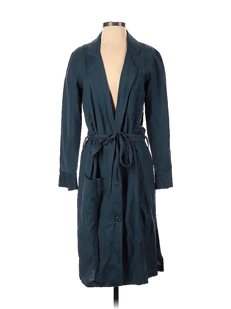 First Rite Solid Blue Teal Coat Size S - 71% off | thredUP