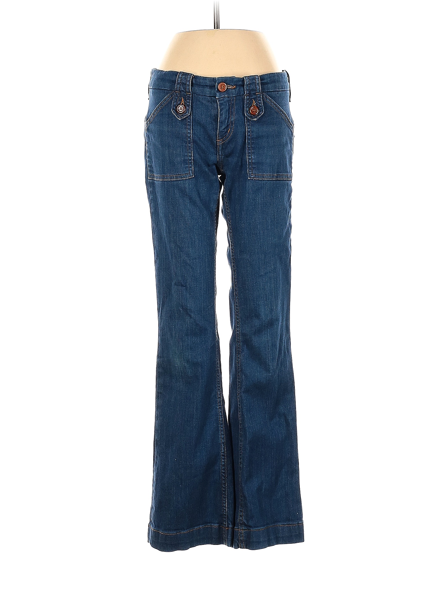 Raven Denim Solid Blue Jeans 25 Waist - 67% off | thredUP