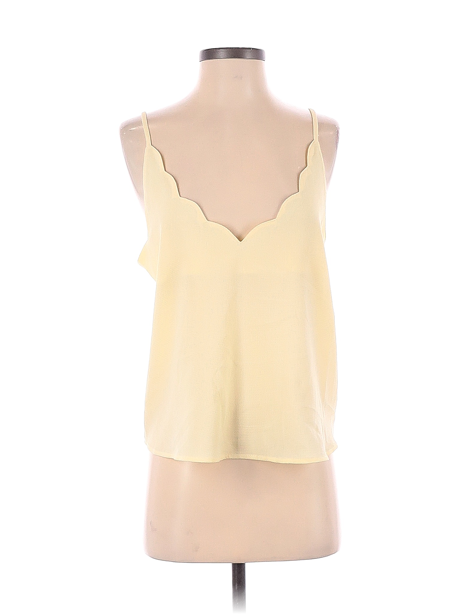 Mango Solid Tan Yellow Tank Top Size XS - 68% off | thredUP