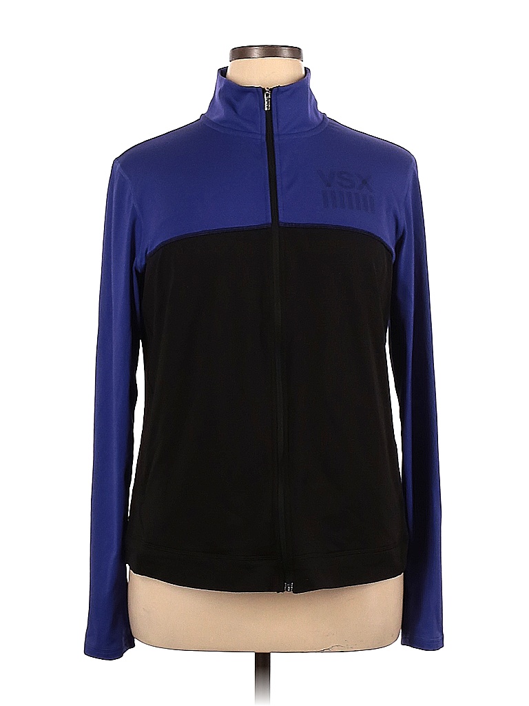 VSX Sport Solid Color Block Black Blue Track Jacket Size L - 81% off ...