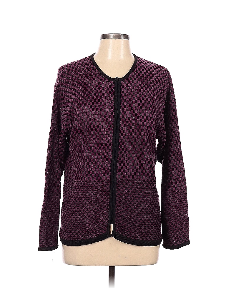 Sigrid Olsen Colored Purple Cardigan Size L - 86% off | thredUP