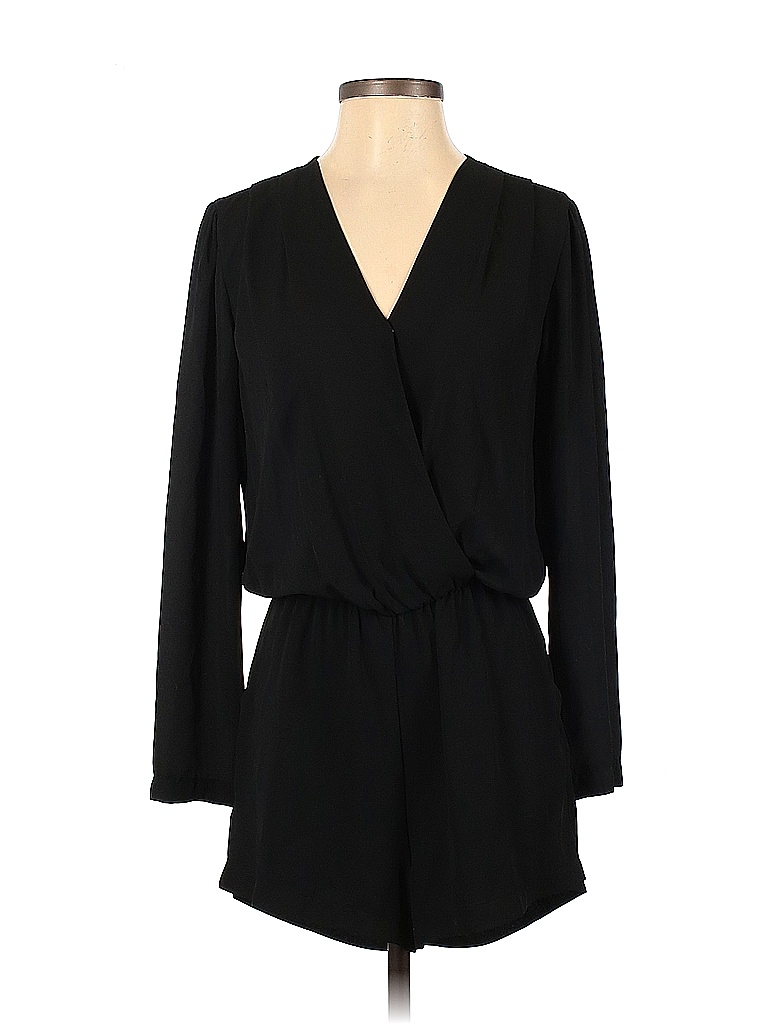 Aqua 100% Polyester Black Romper Size S - 90% off | thredUP