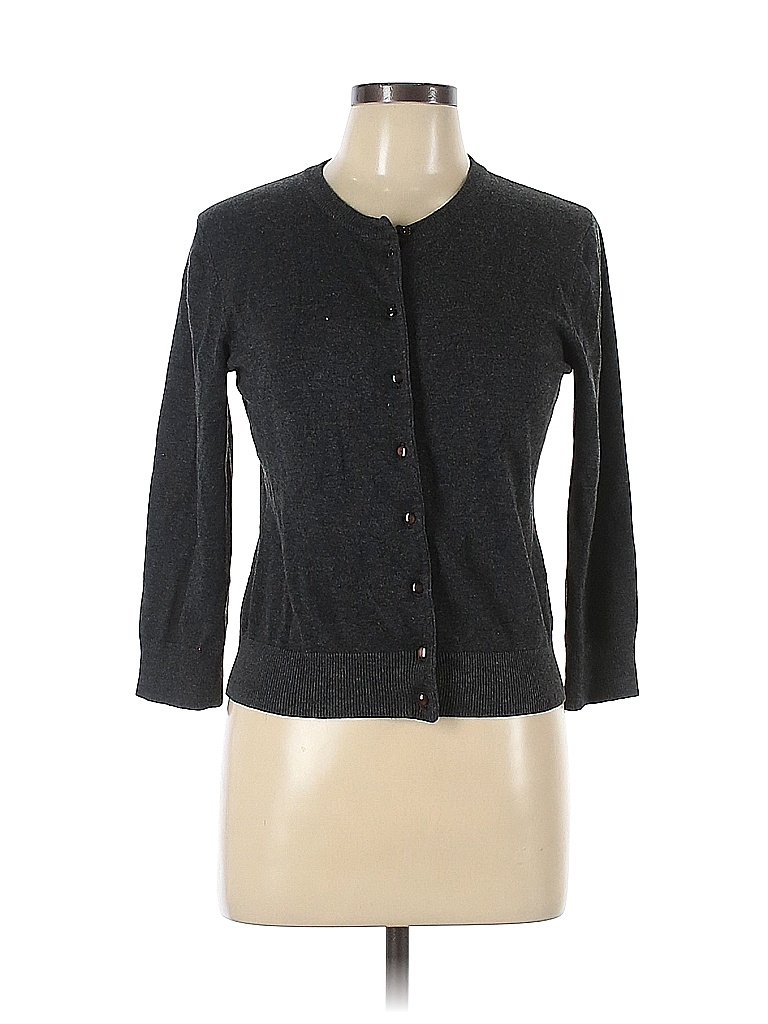 Cable & Gauge Solid Color Block Black Gray Cardigan Size L - 87% off ...