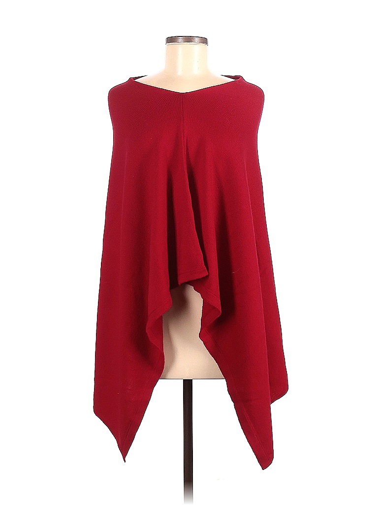 Kettlewell 100% Merino Wool Solid Red Poncho One Size - 74% off | thredUP