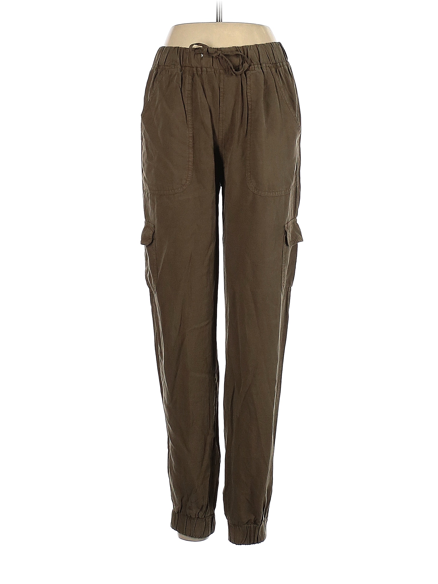 Thread And Supply 100 Tencel Lyocell Solid Green Cargo Pants Size Xs