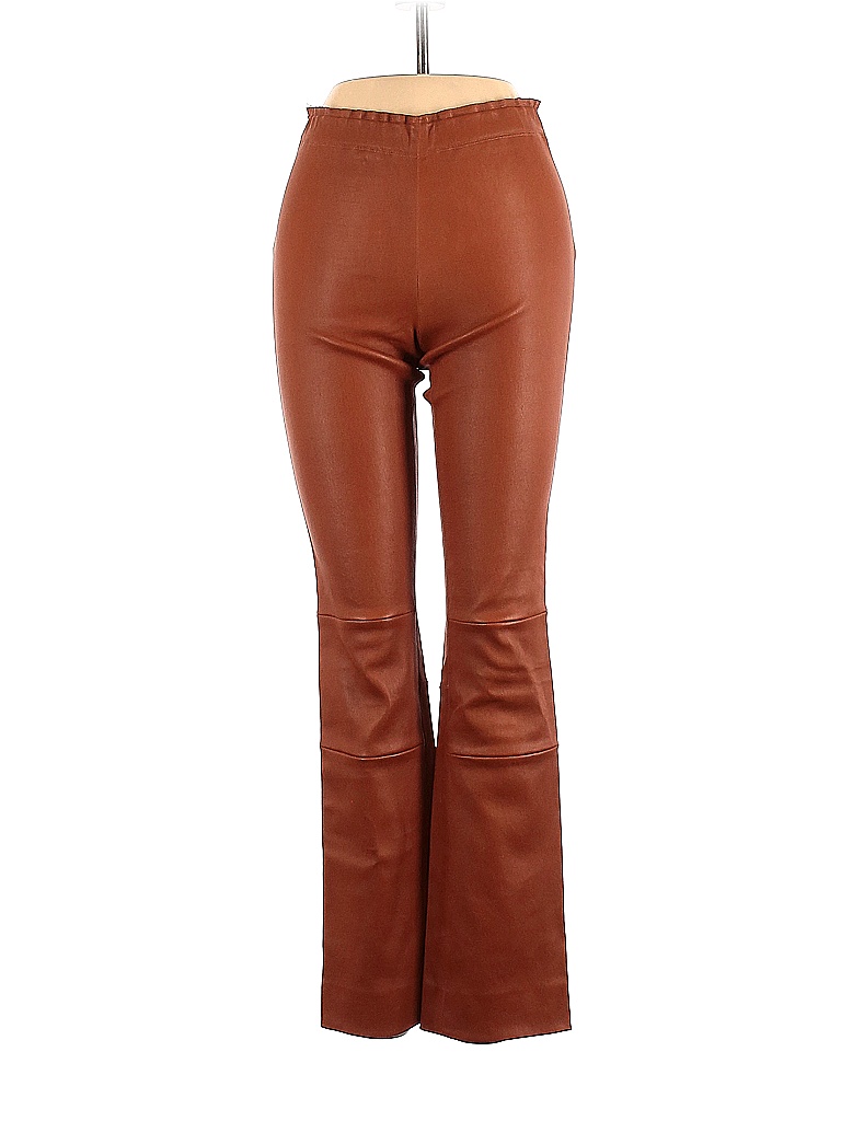 Stouls 100% Lamb Solid Brown Leather Pants Size XS - 55% off | thredUP