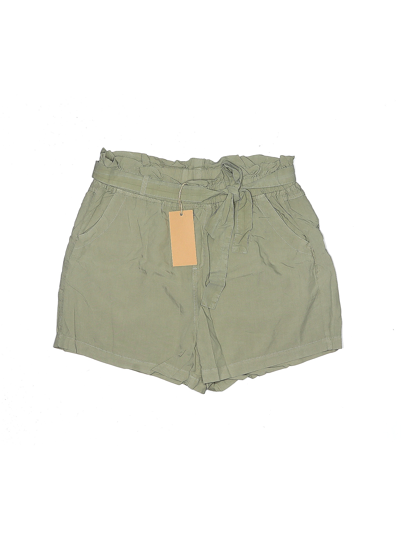 Thread And Supply 100 Lyocell Solid Green Shorts Size Xl 78 Off Thredup