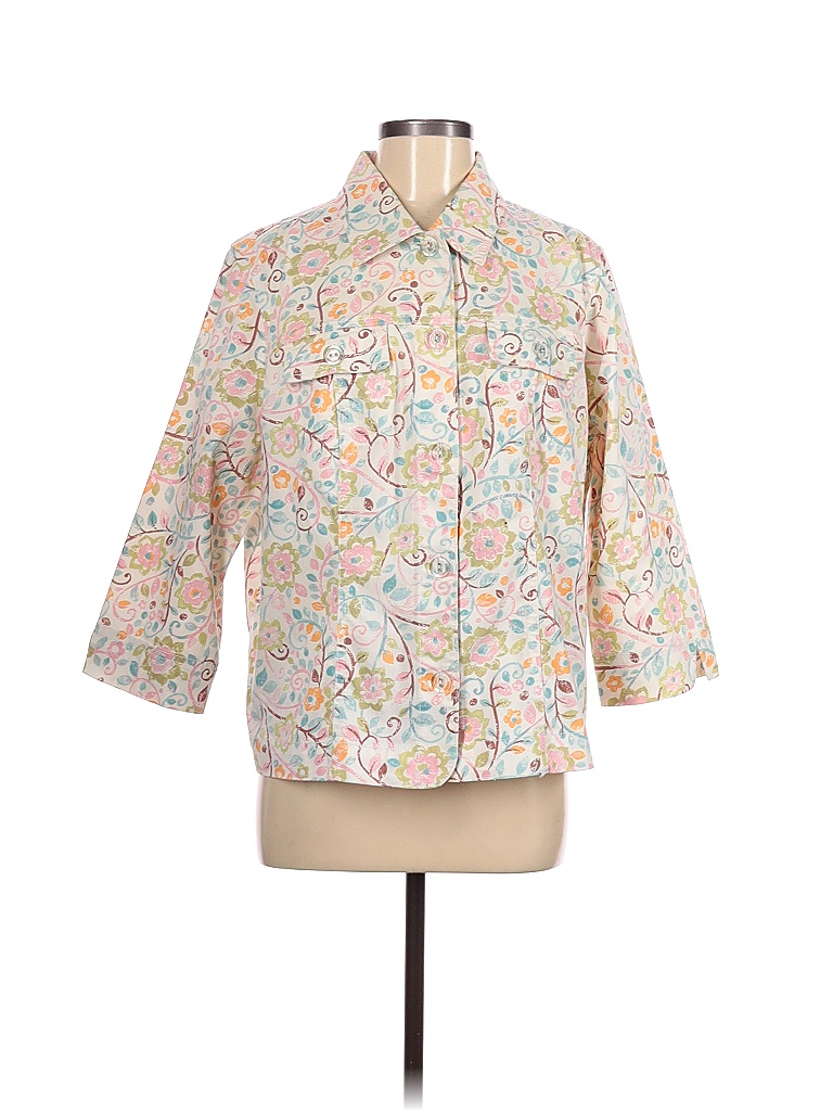 Koret Floral Multi Color Ivory Jacket Size L - 82% off | thredUP