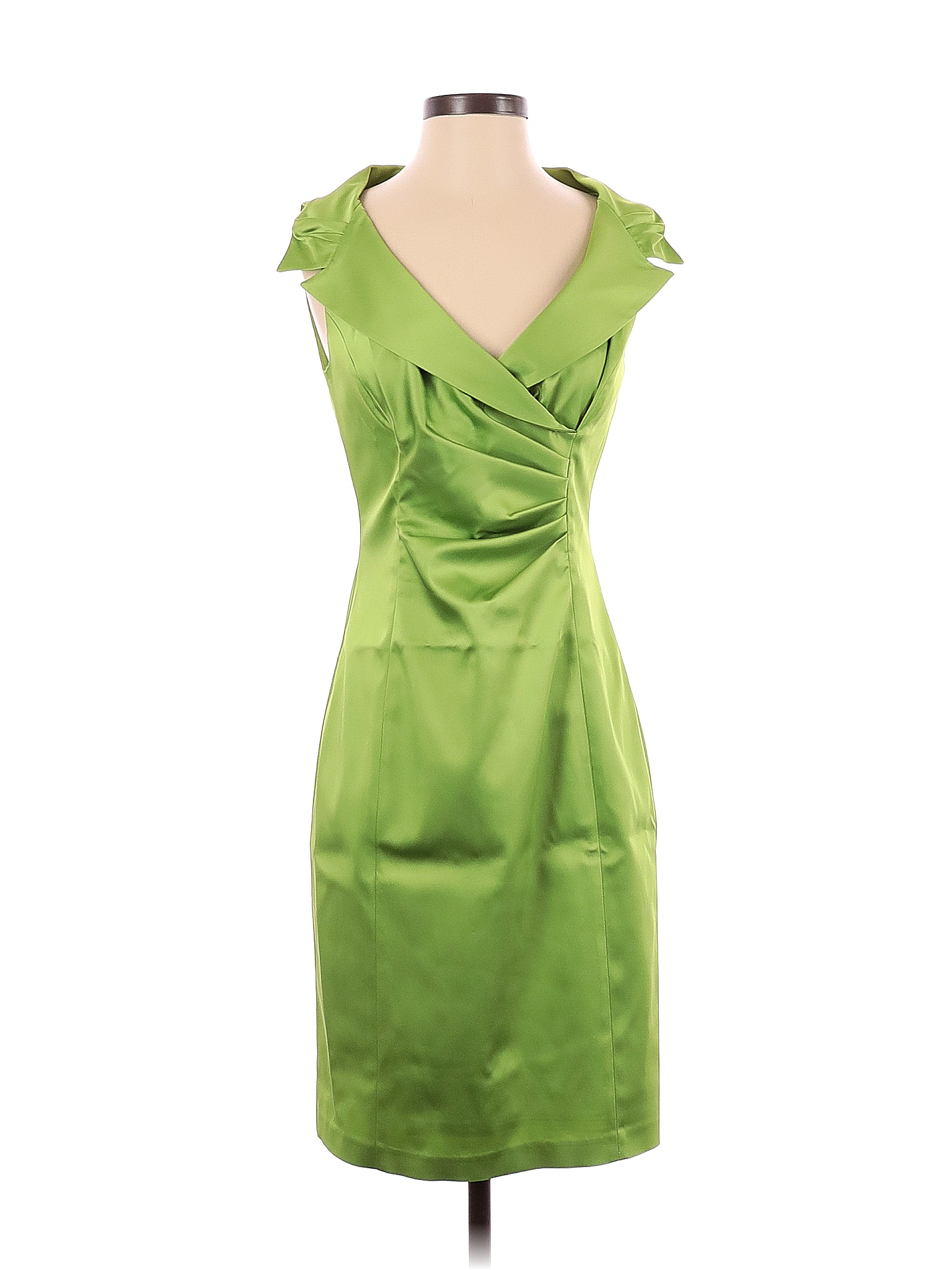 Kay Unger Solid Green Casual Dress Size 4 87 Off Thredup