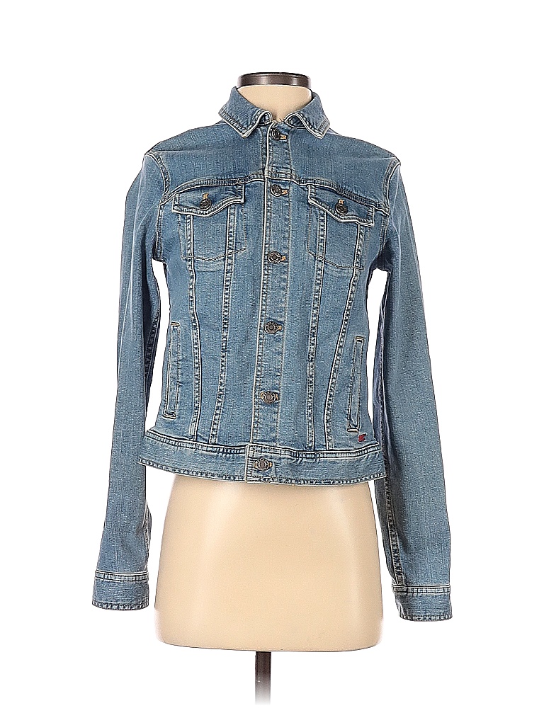 Talbots Solid Blue Denim Jacket Size XS - 86% off | thredUP