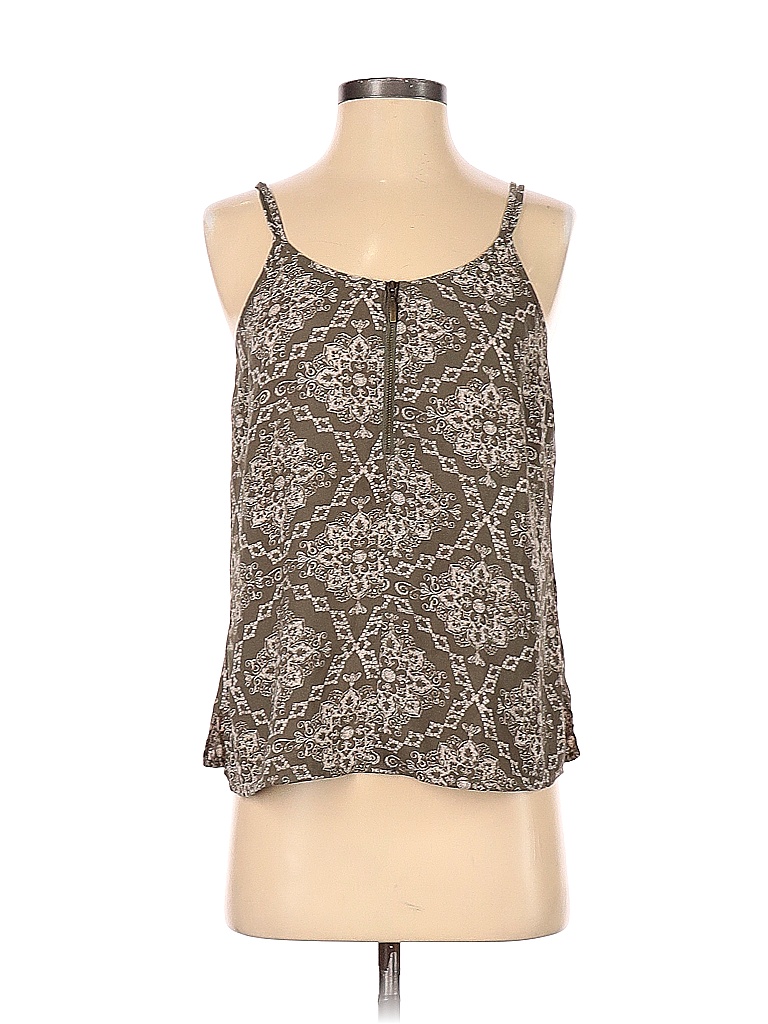 Maurices 100 Polyester Floral Tan Sleeveless Blouse Size S 65 Off