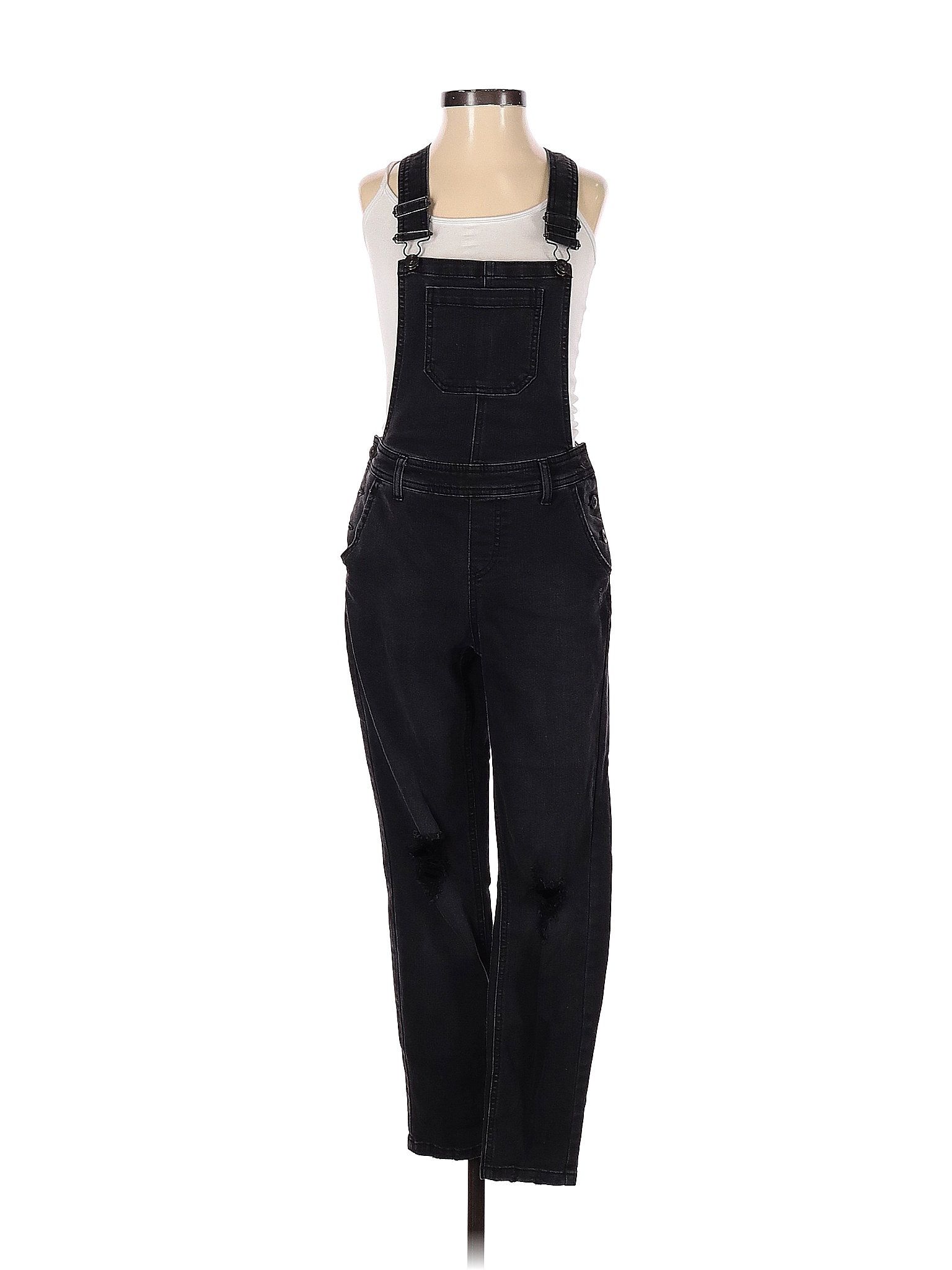 No Boundaries Solid Black Overalls Size Xs 44 Off Thredup