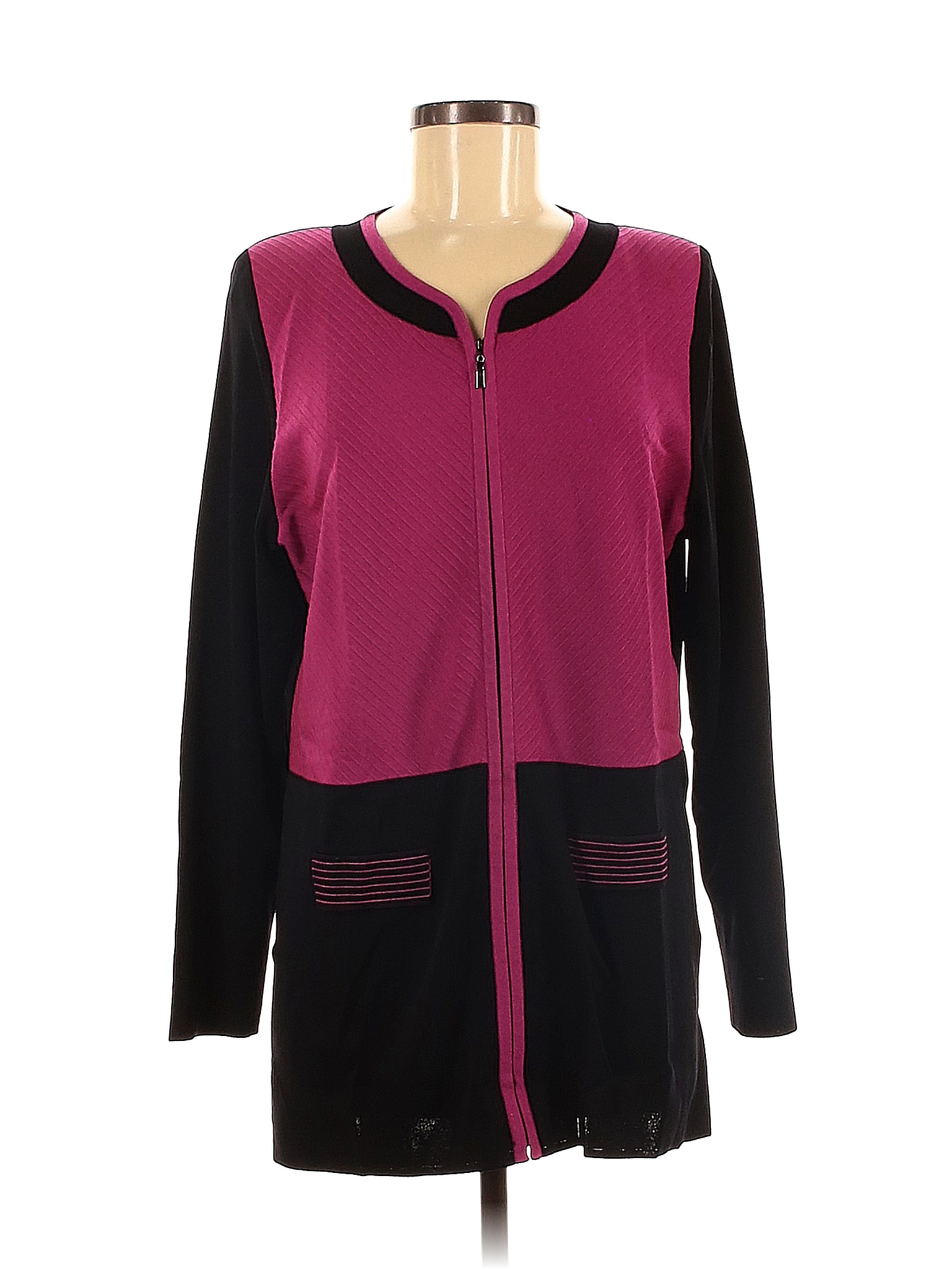 misook 100% Acrylic Solid Maroon Pink Jacket Size M - 87% off | thredUP