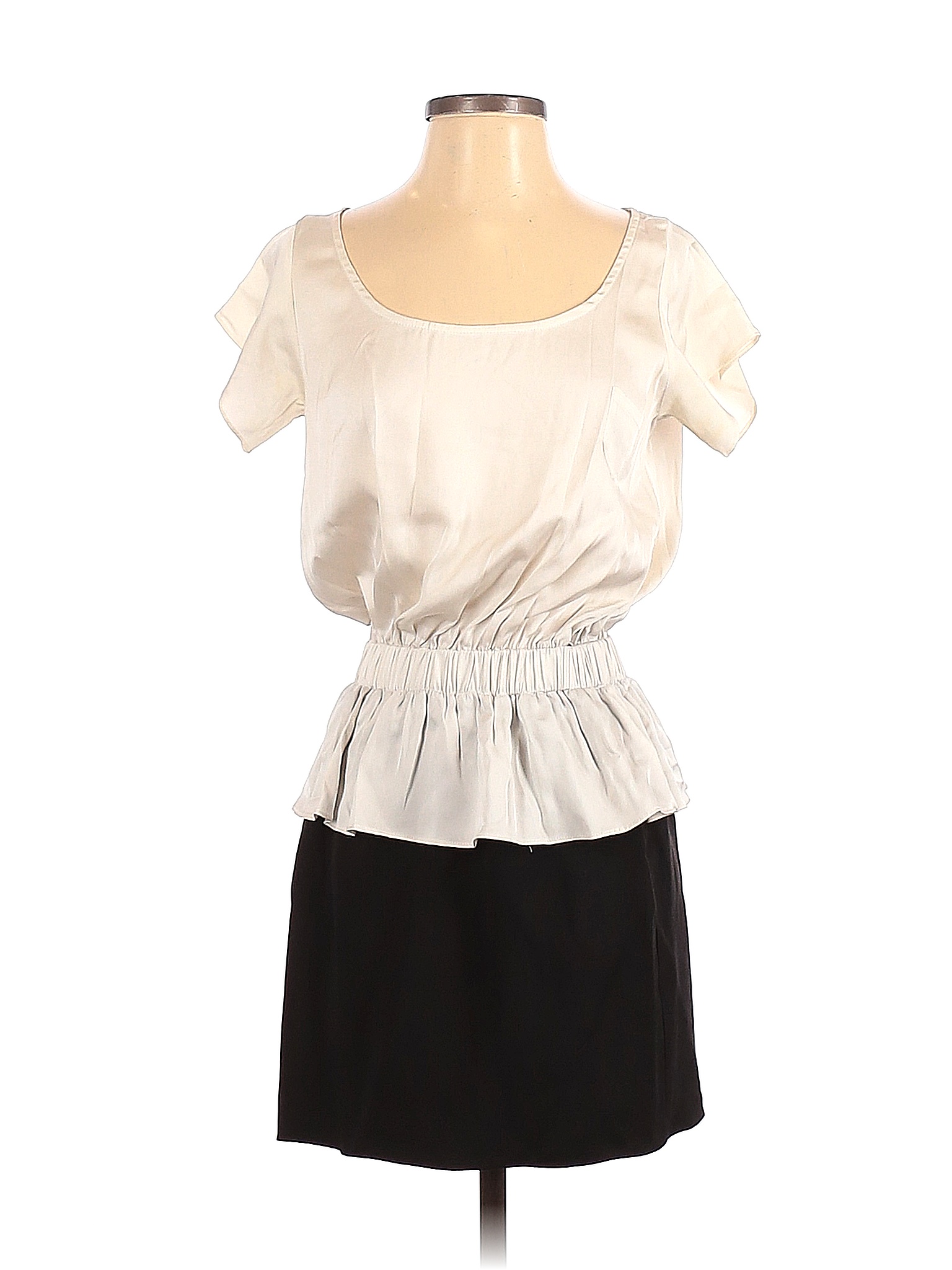 Assorted Brands Solid Colored Ivory Casual Dress Size 4 82 Off Thredup