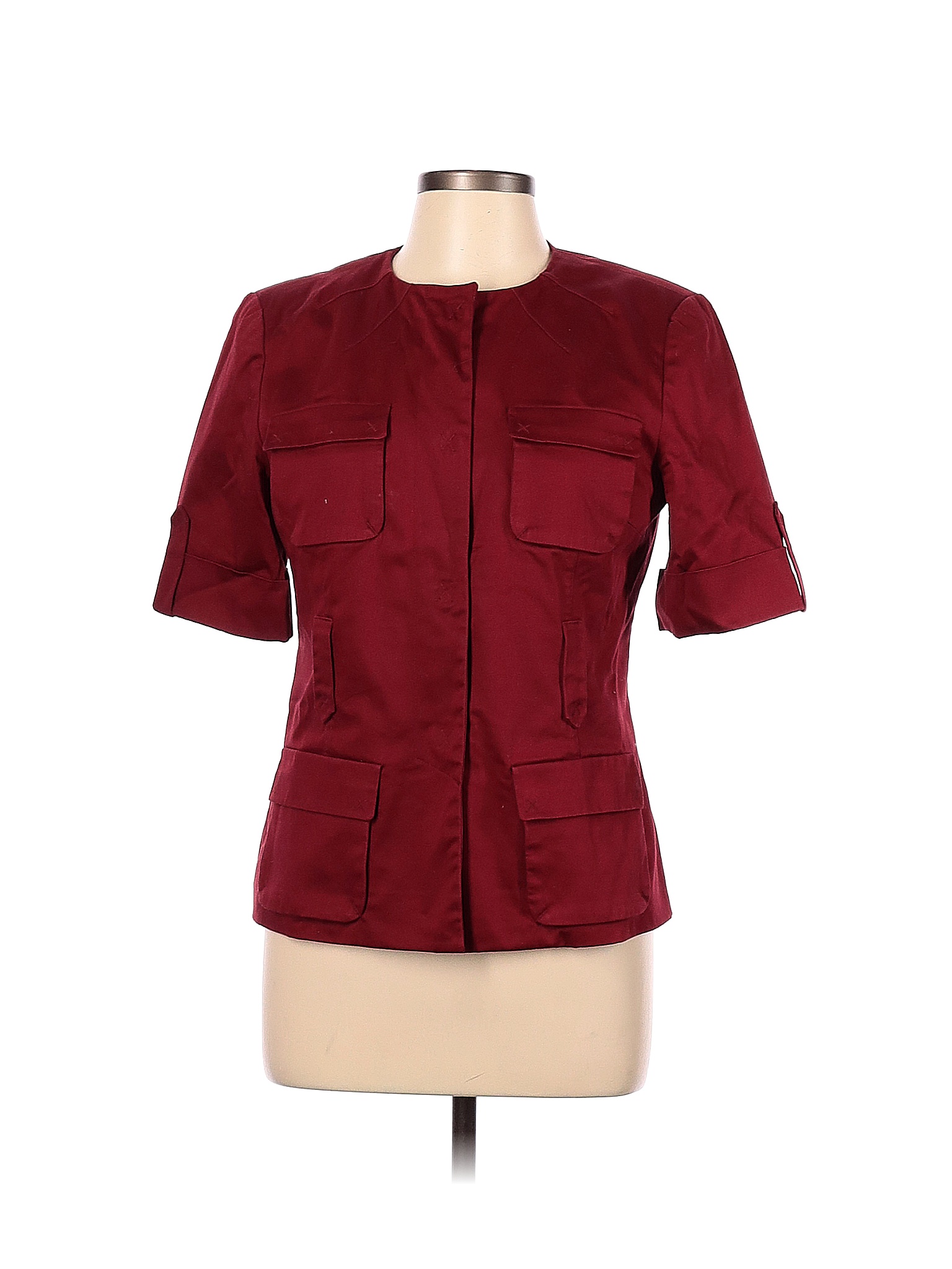 Worthington Solid Maroon Red Jacket Size 10 - 62% off | thredUP