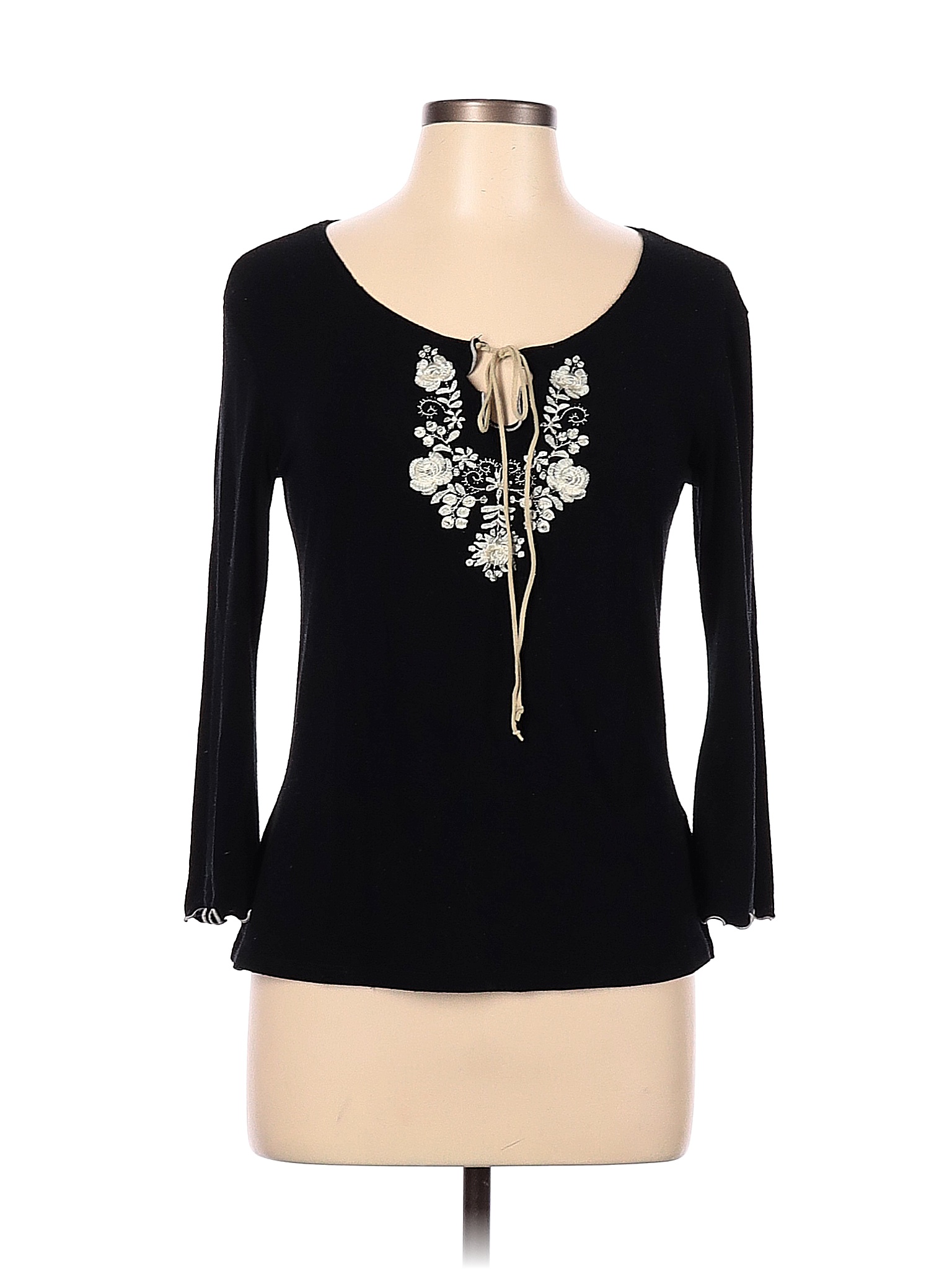 Assorted Brands Black Long Sleeve Top Size L 76 Off Thredup