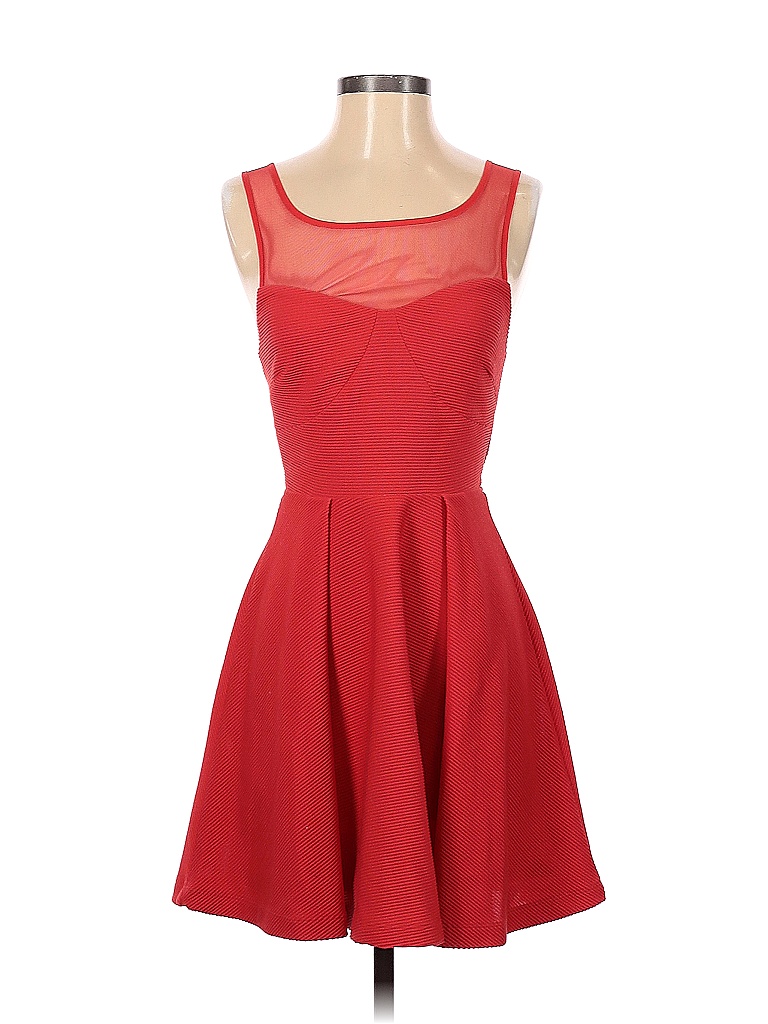 BCBGeneration Solid Colored Red Casual Dress Size 4 - 91% off | thredUP