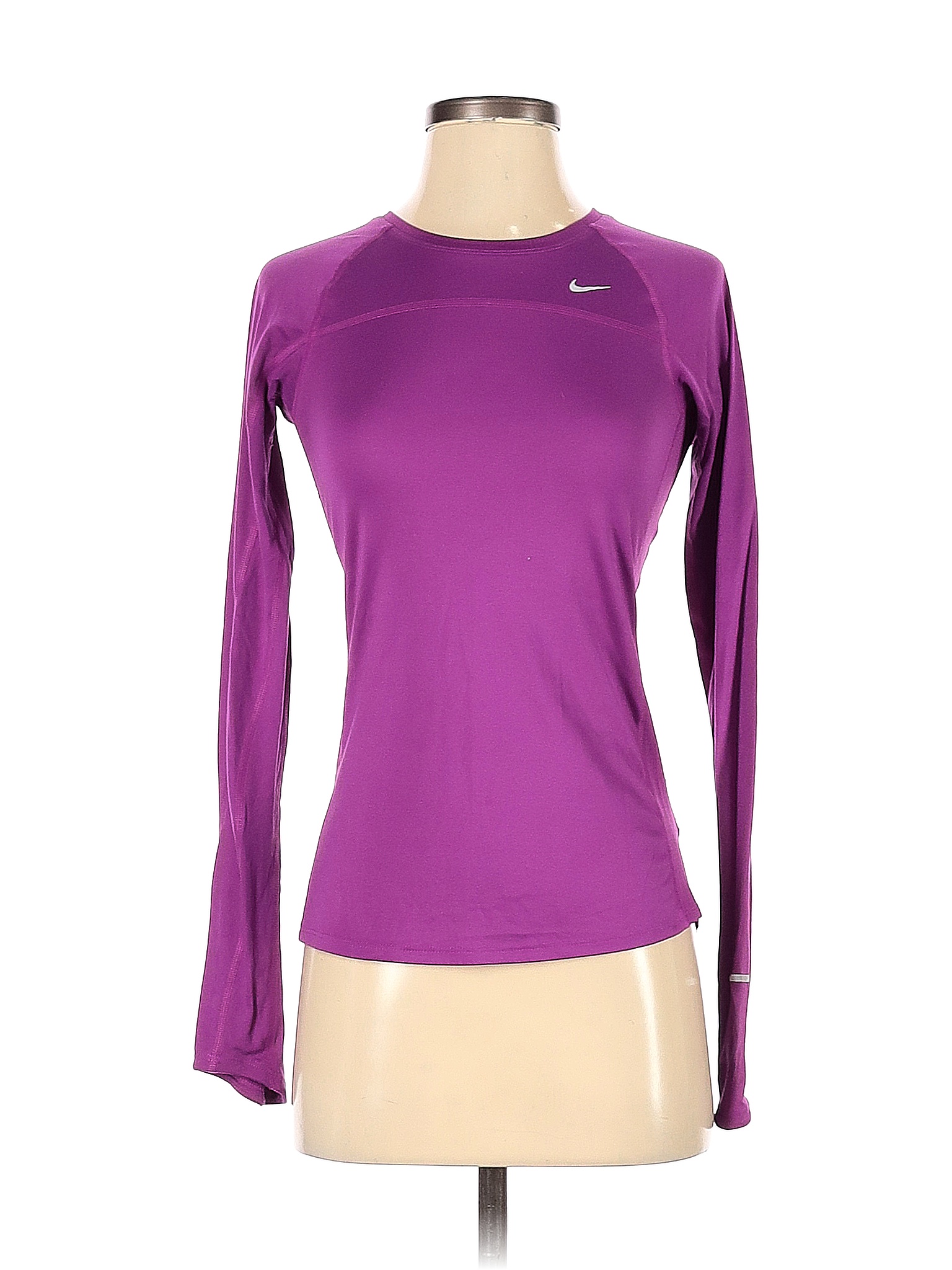 Nike 100% Polyester Solid Purple Active T-Shirt Size XS - 78% off | thredUP
