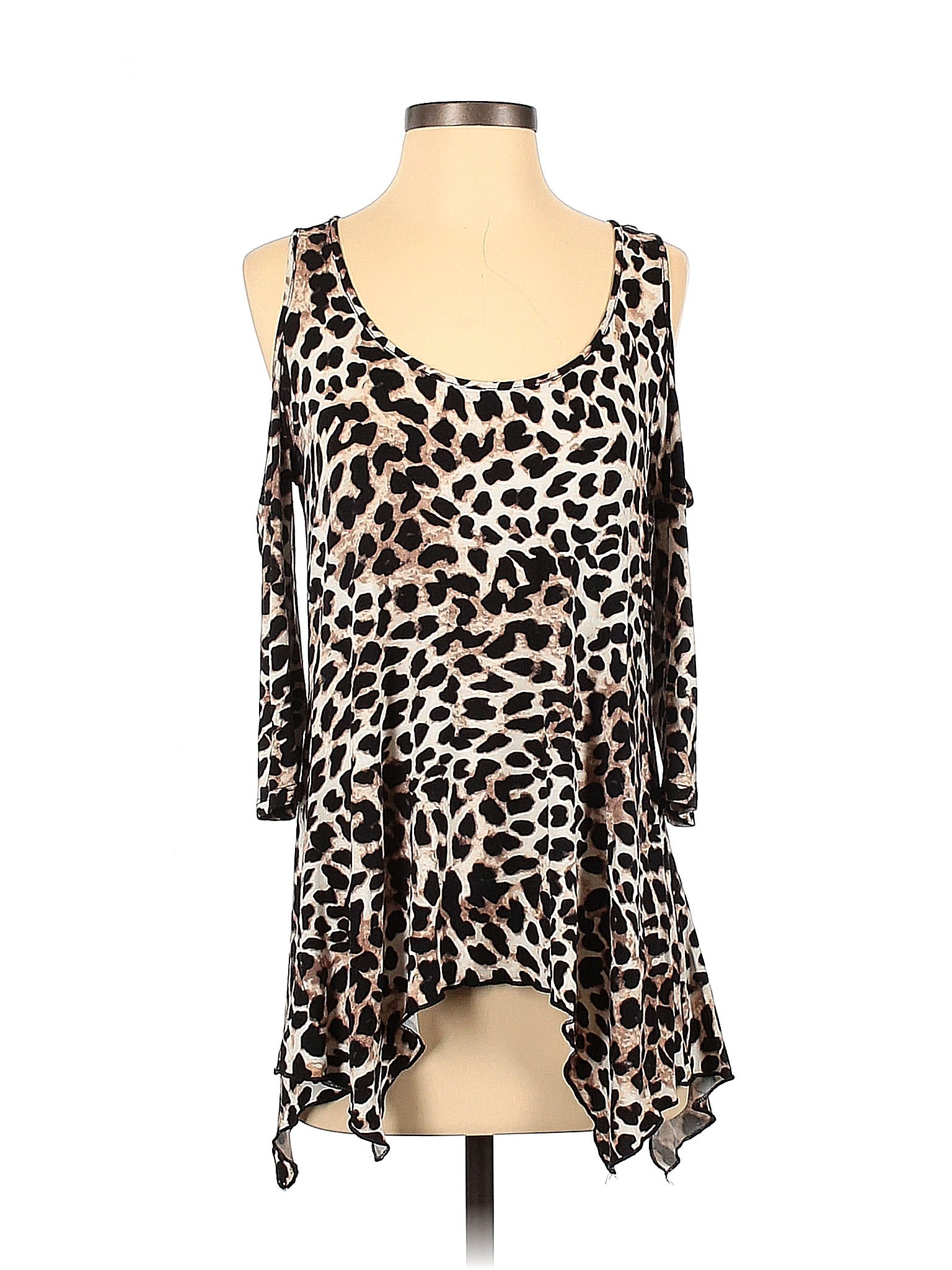 Boston Proper Animal Print Leopard Print Multi Color Tan Pullover ...