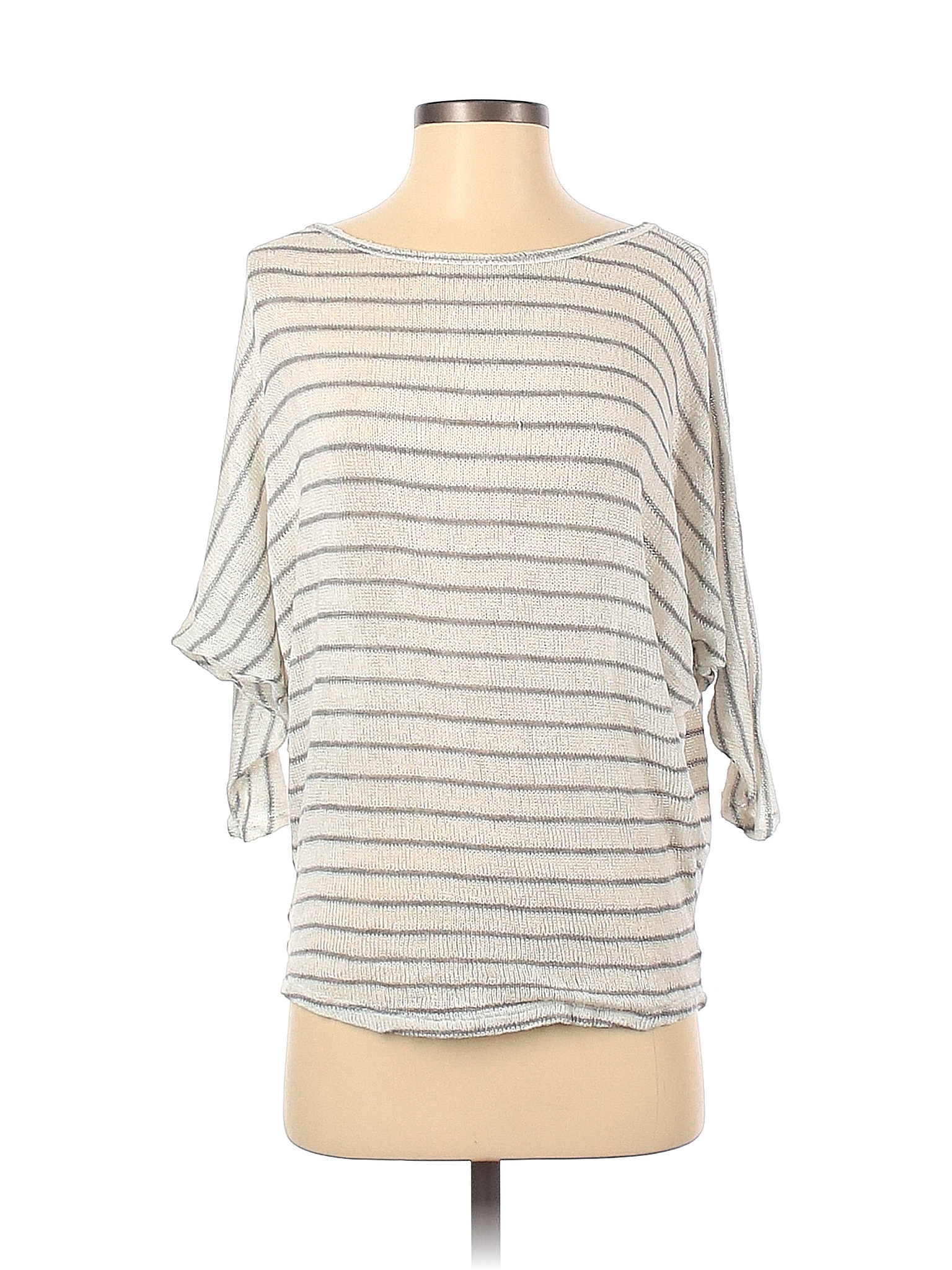Mandee Stripes Ivory Pullover Sweater Size S - 76% off | thredUP
