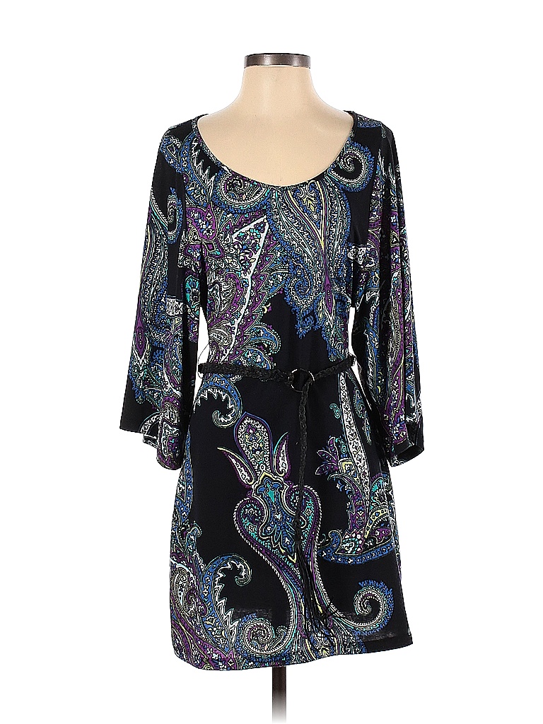 Mandee Paisley Multi Color Black Casual Dress Size S - 84% off | thredUP