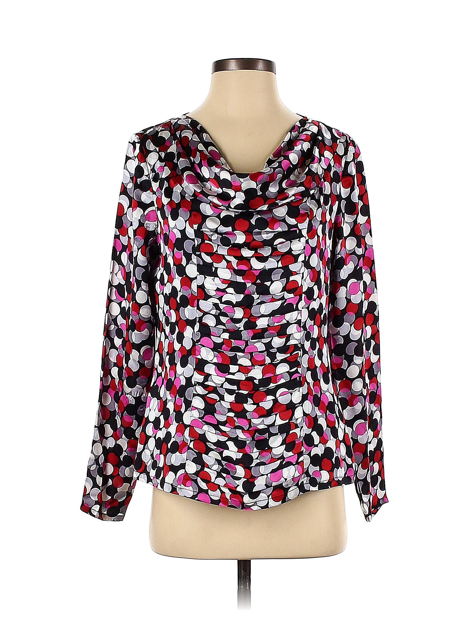 Doncaster 100 Polyester Floral Black Long Sleeve Blouse Size 4 83