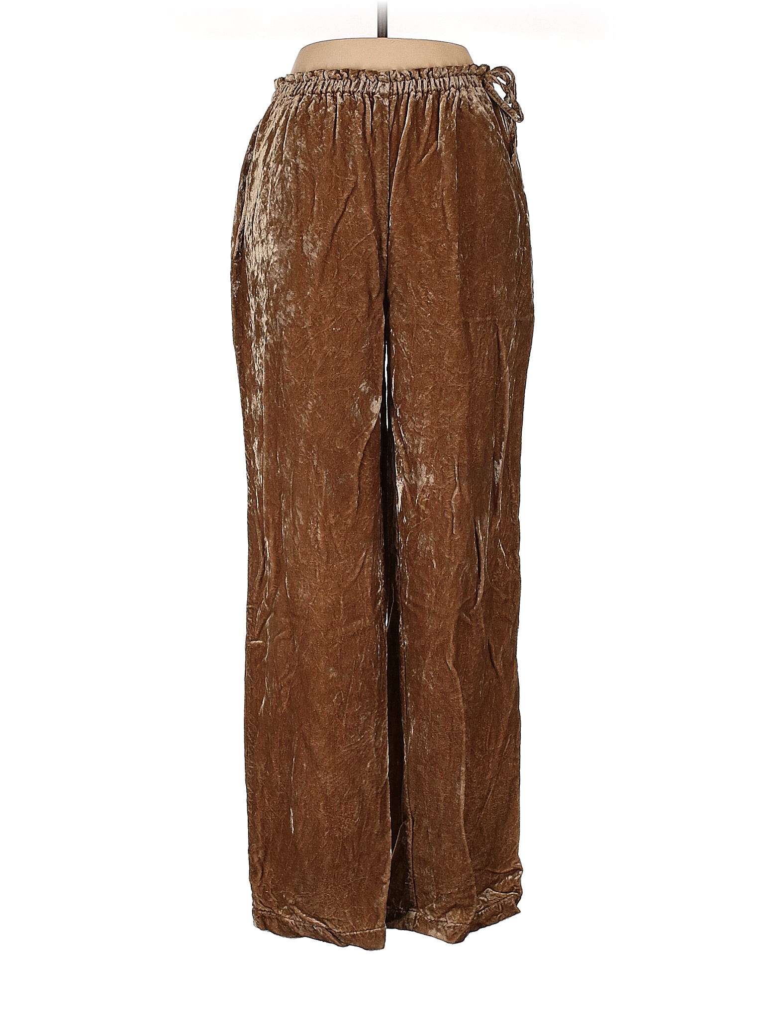 J.Jill 100% Rayon Solid Brown Tan Velour Pants Size S - 68% off | thredUP