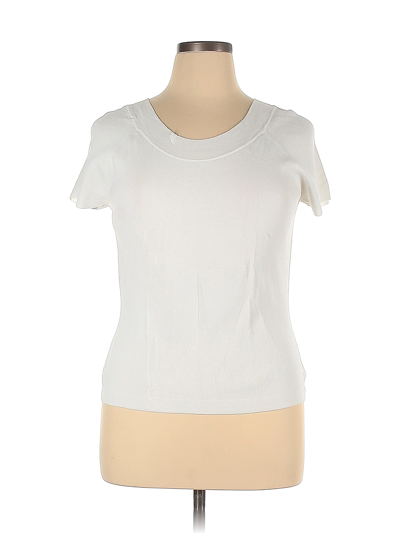 Talbots Solid White Short Sleeve Top Size XL - 78% off | thredUP